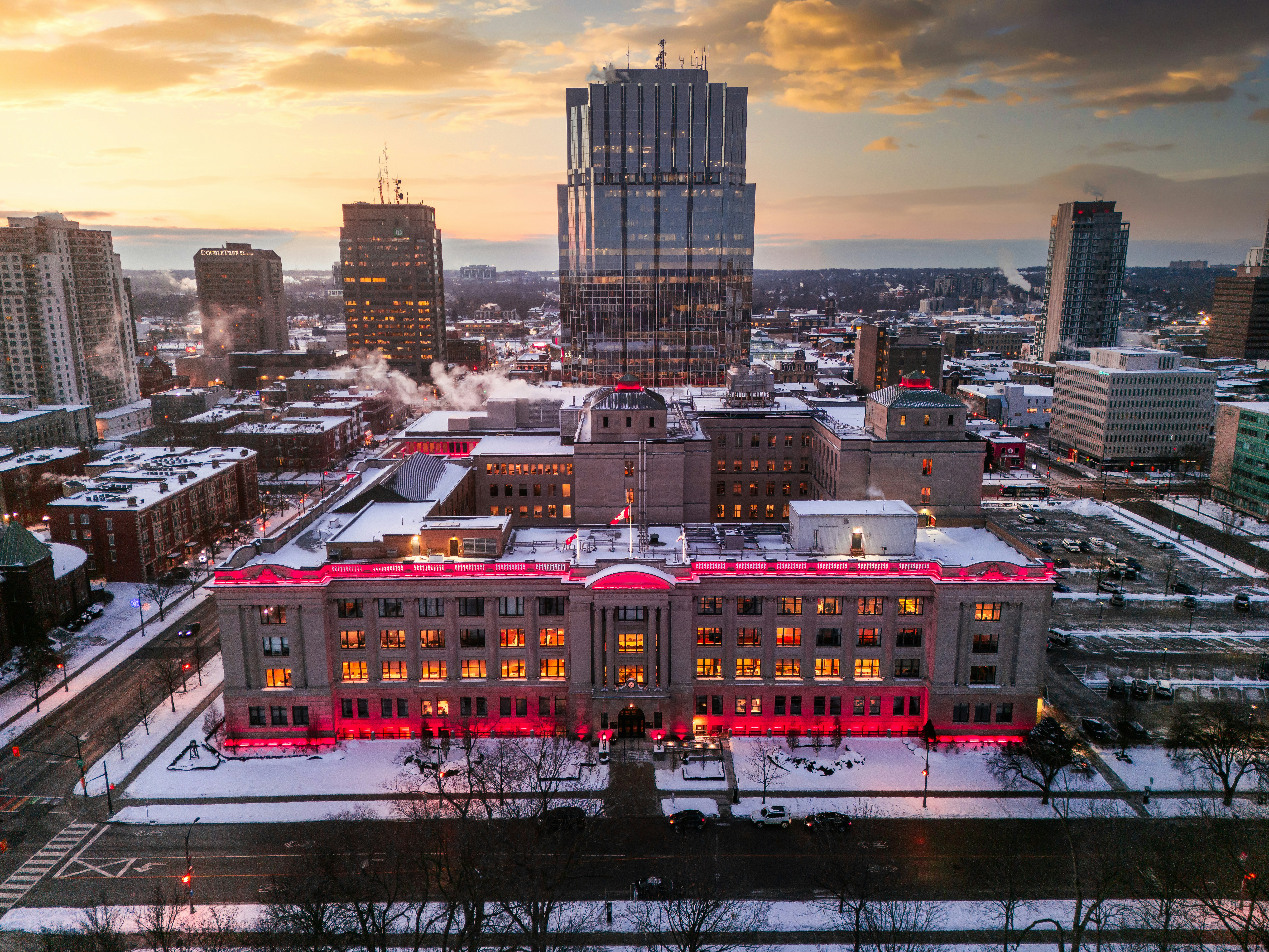 Winter Glow Over the Central Block