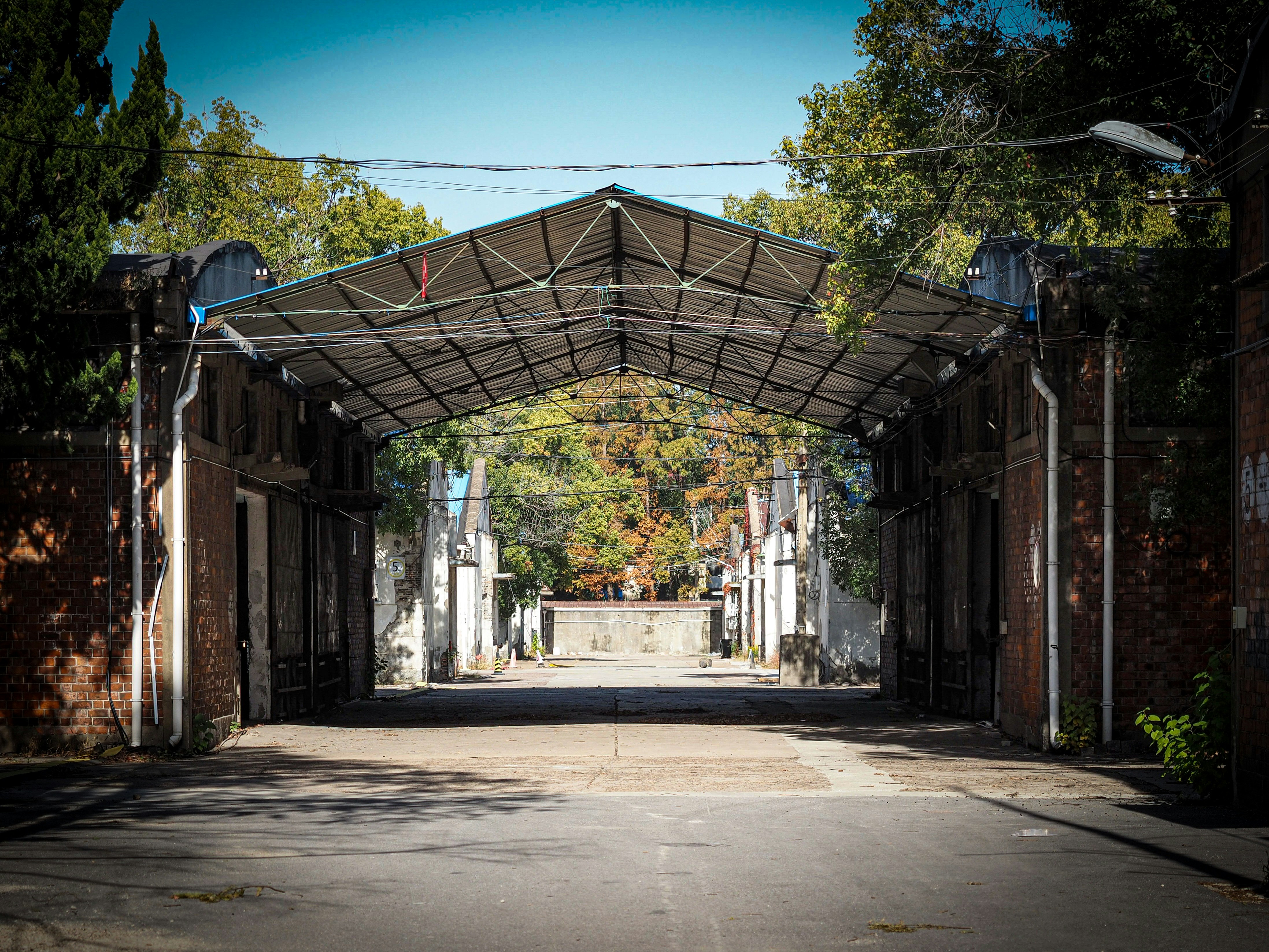 Deserted Covered Archway: Wayward Light Through a Silent Alley