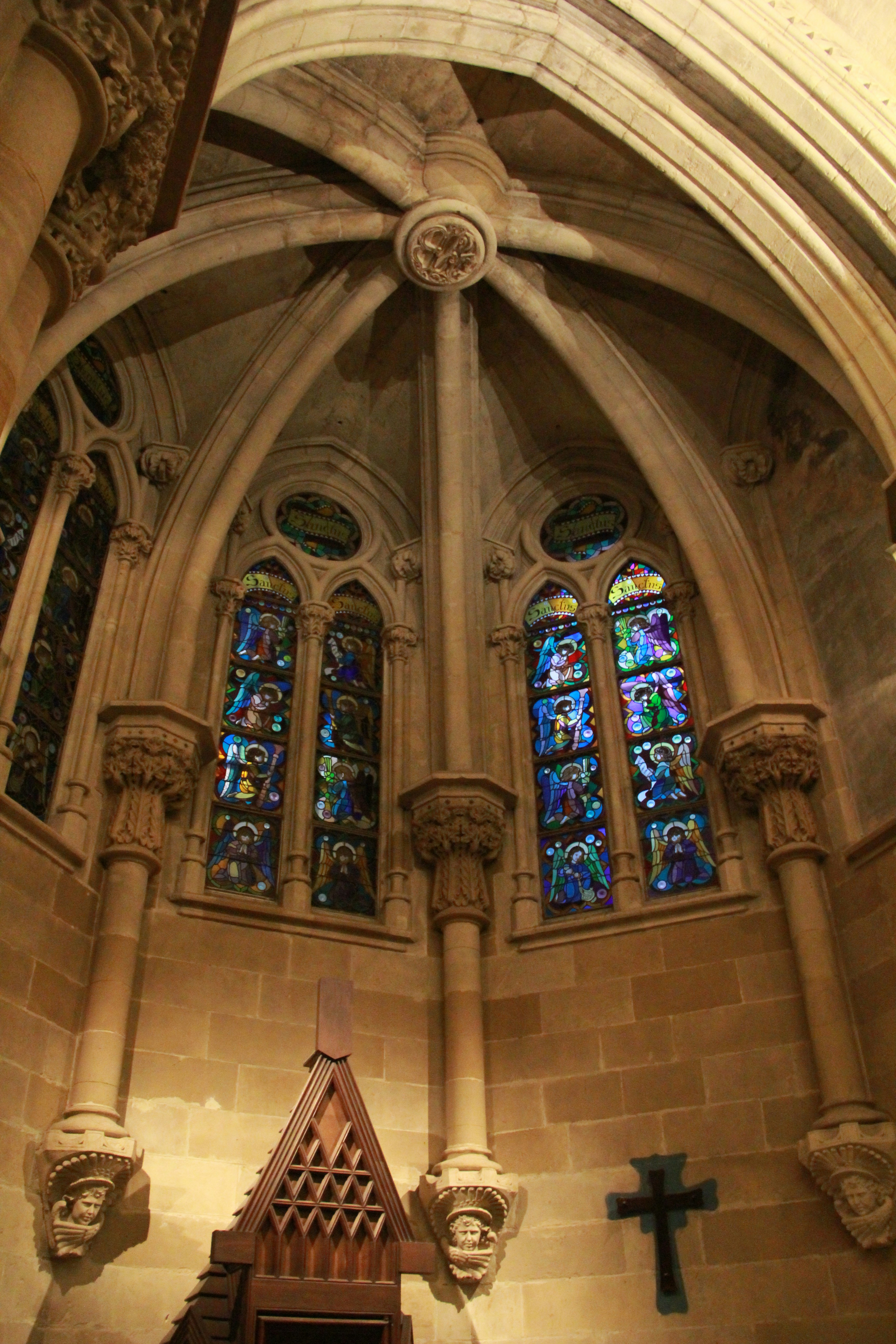 Ornate gothic architecture with stained glass windows photo – Free ...