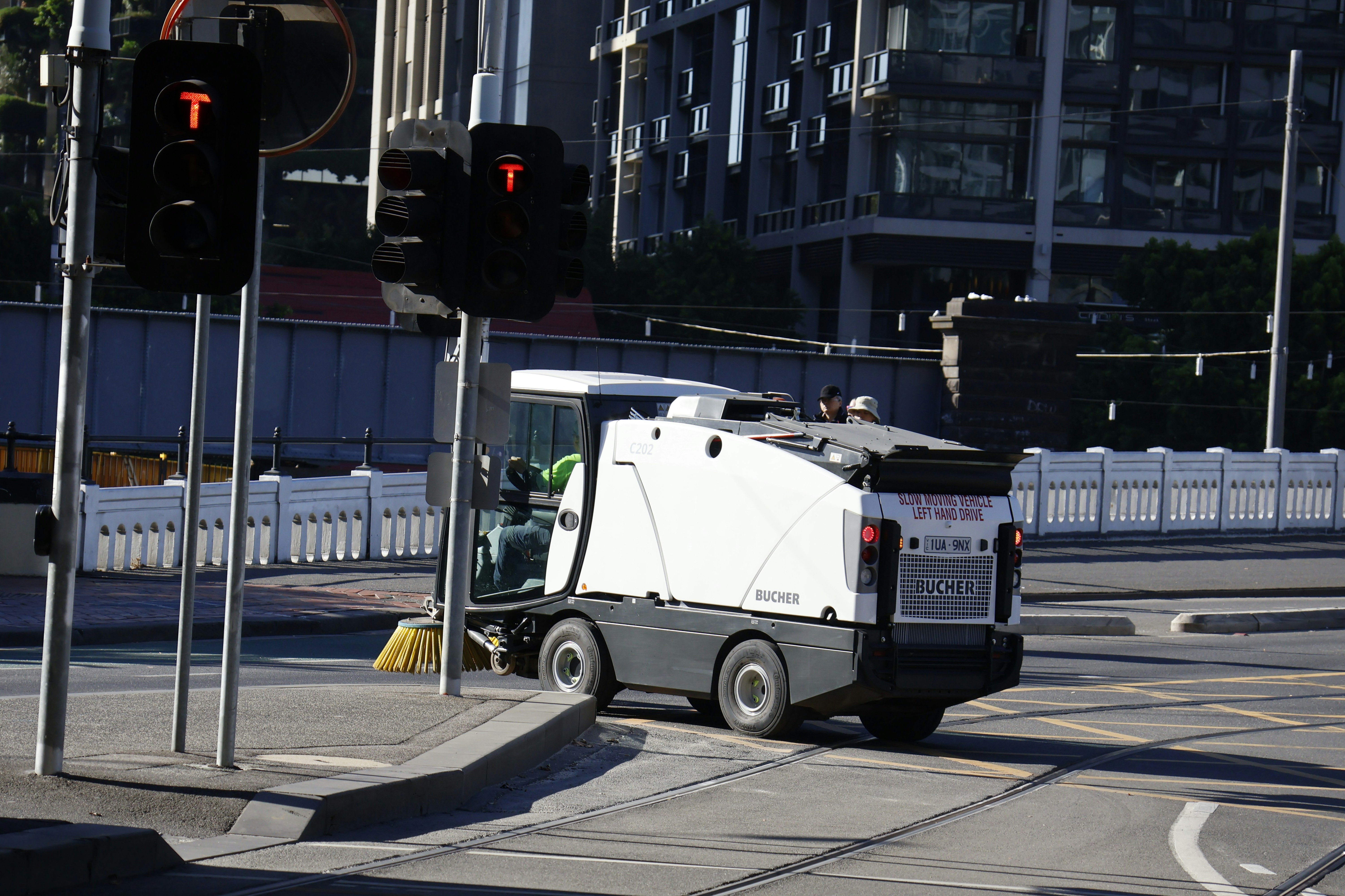 A street cleaning vehicle in Melbourne.