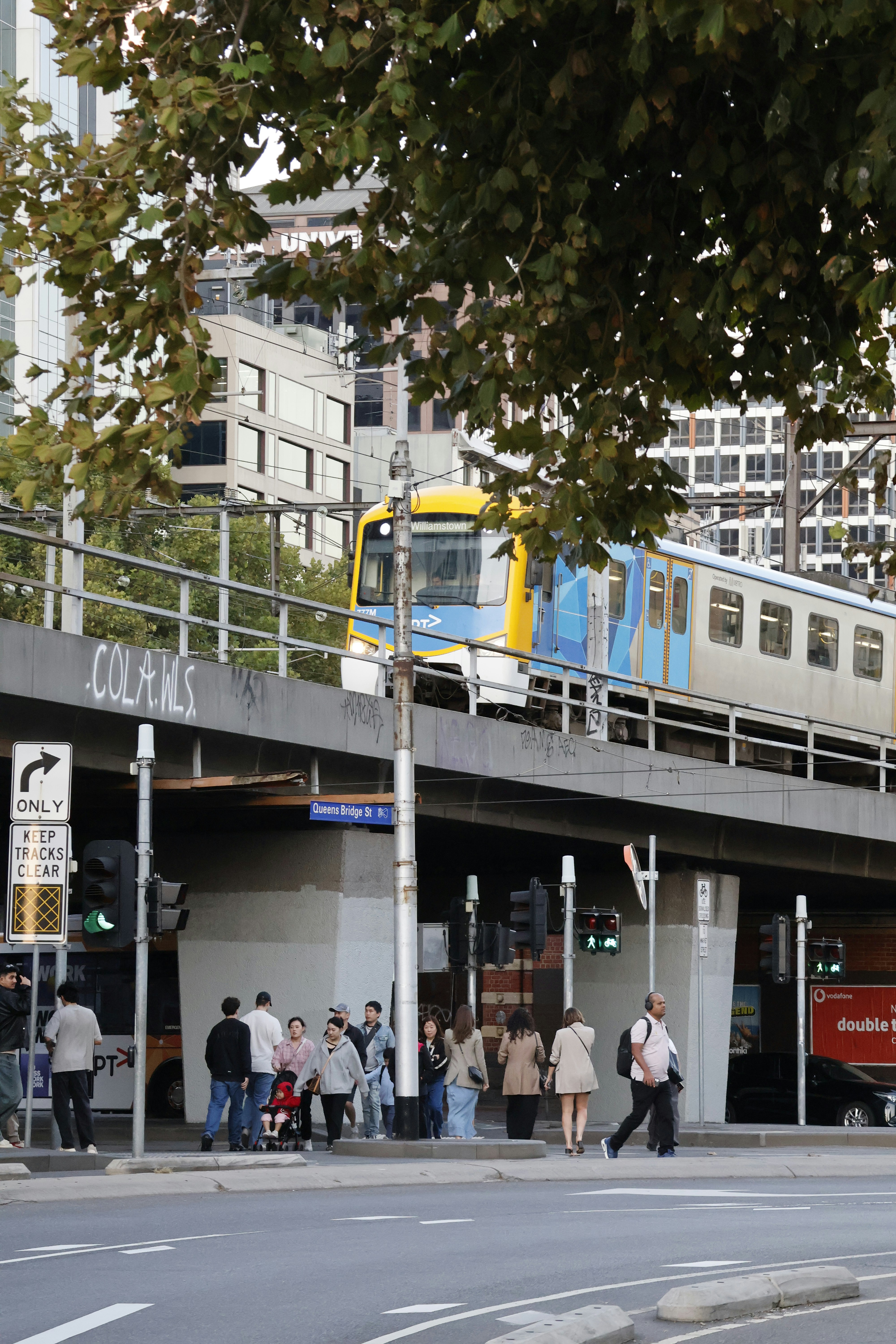 City Transit Above, Pedestrian Pulse Below