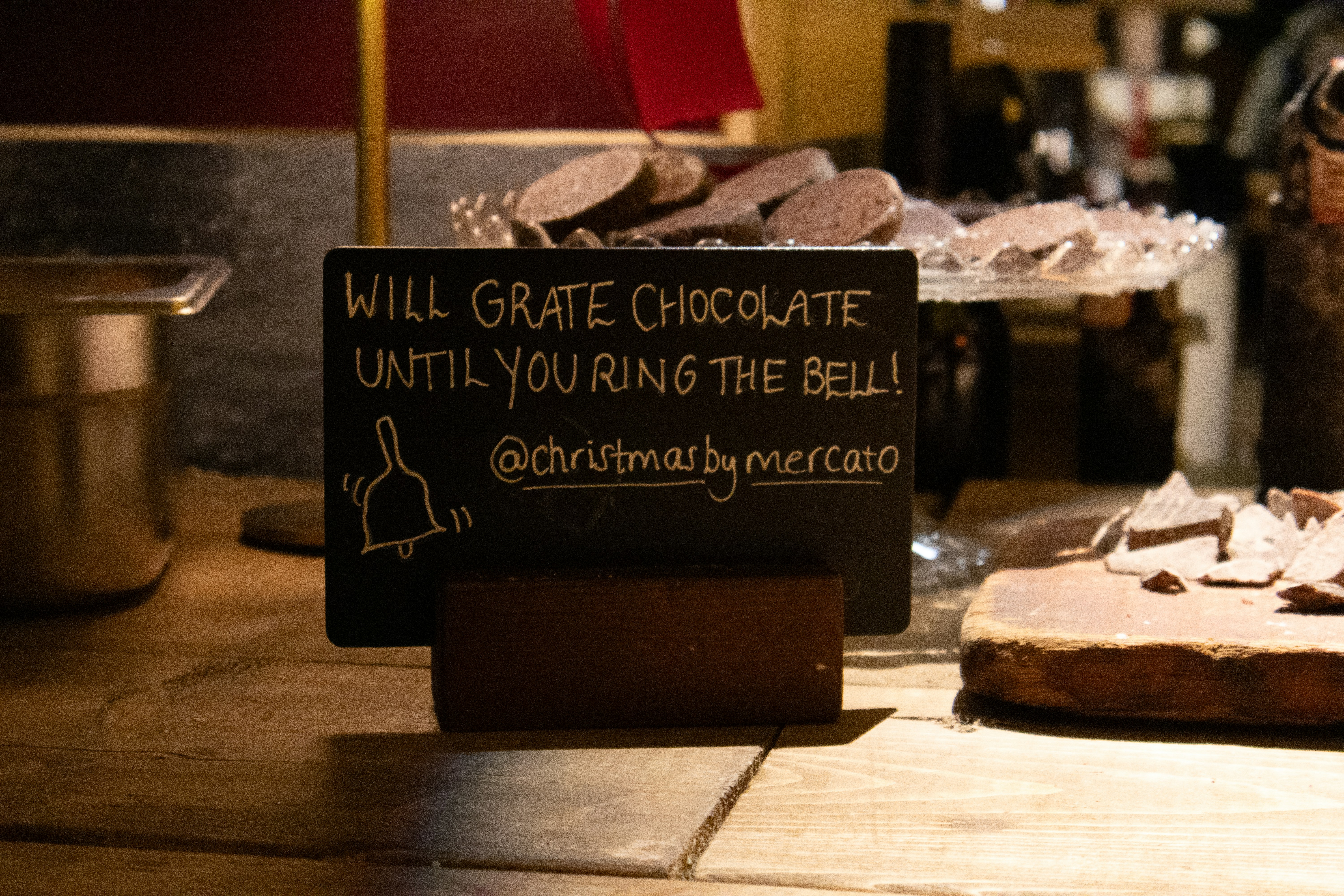 Chalkboard Sign at a Dessert Buffet