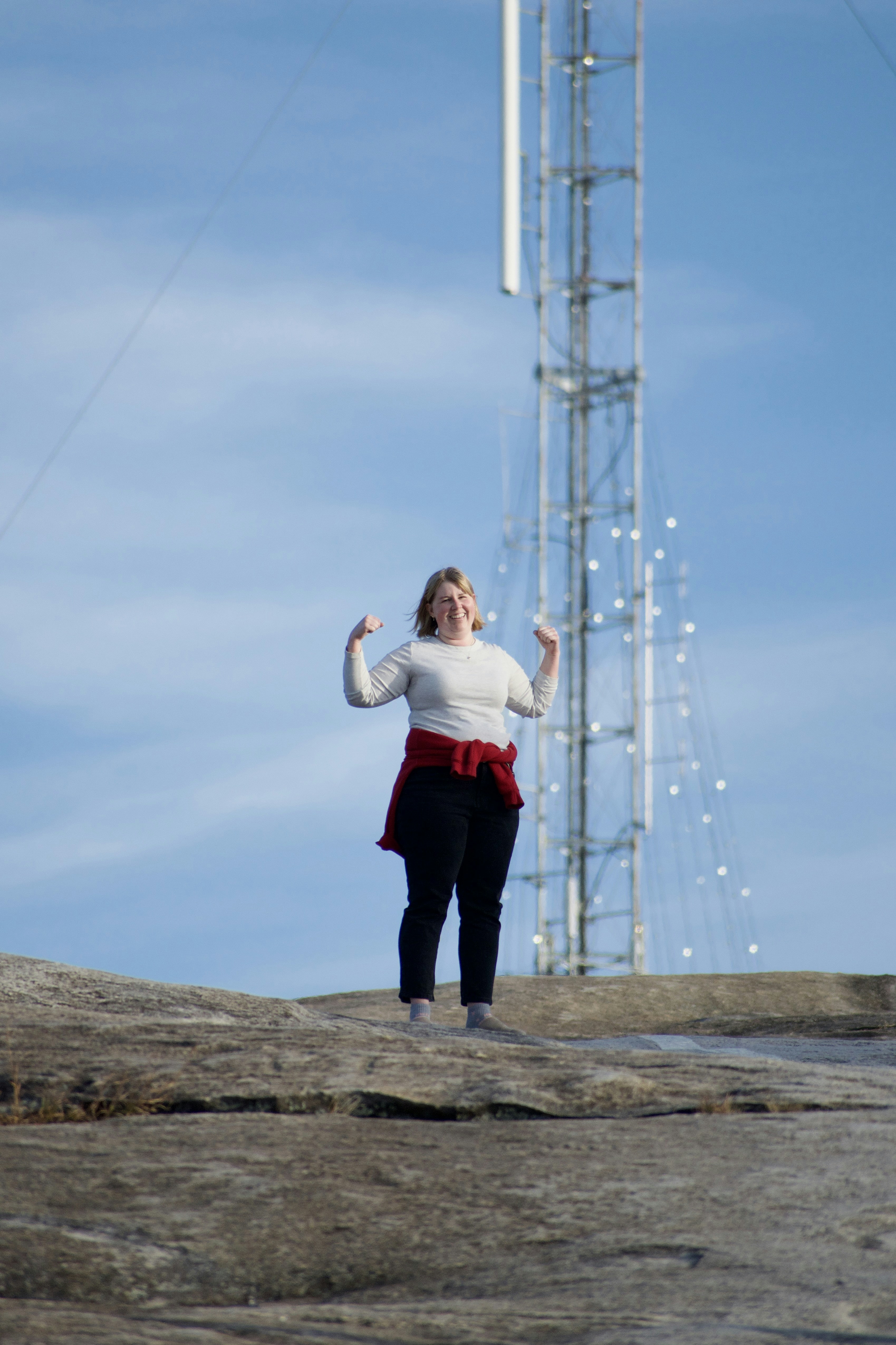 girl who made it to the top of the mountain