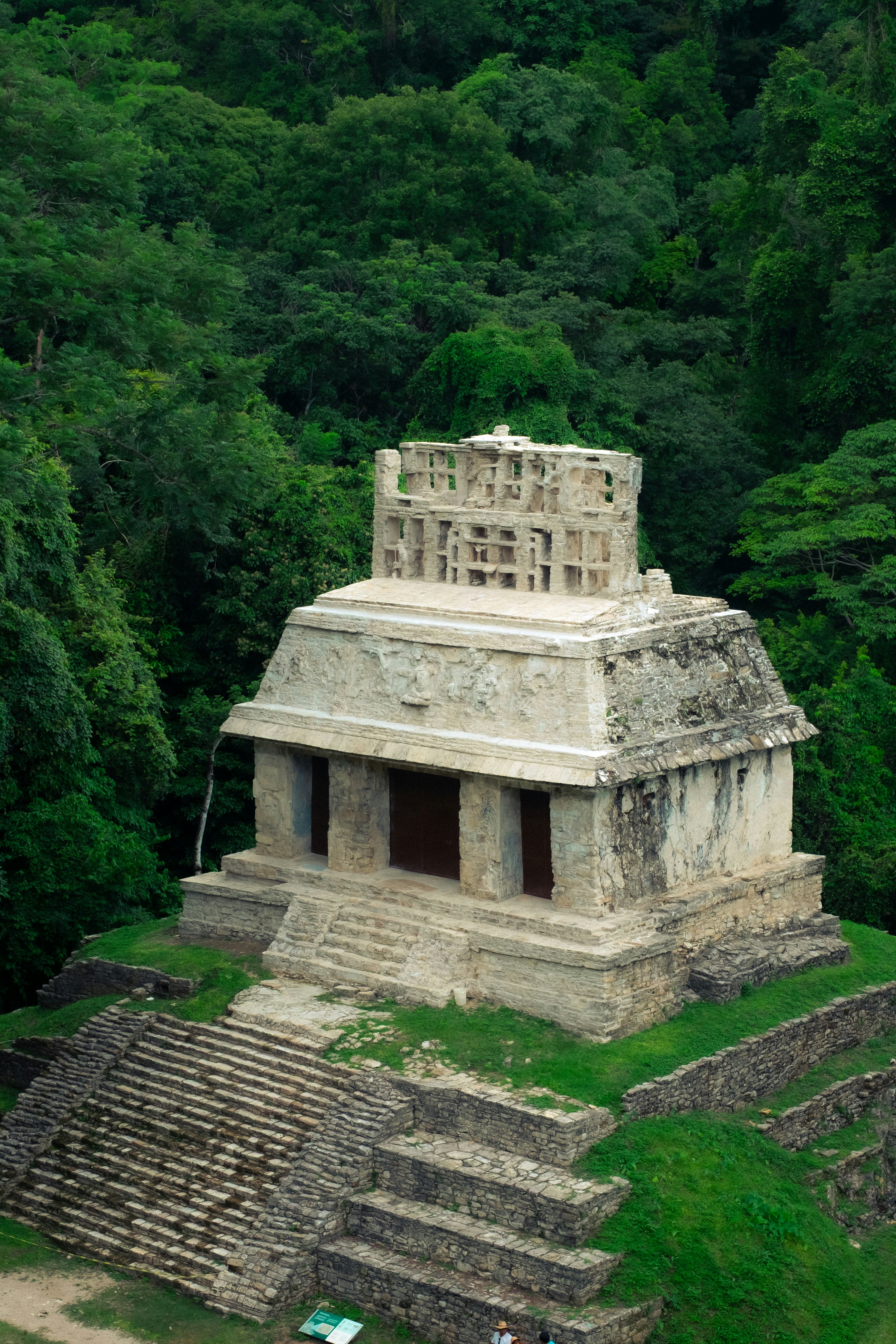 Temple on Steps: A Steady Sentinal Amid Verdant Cliffs