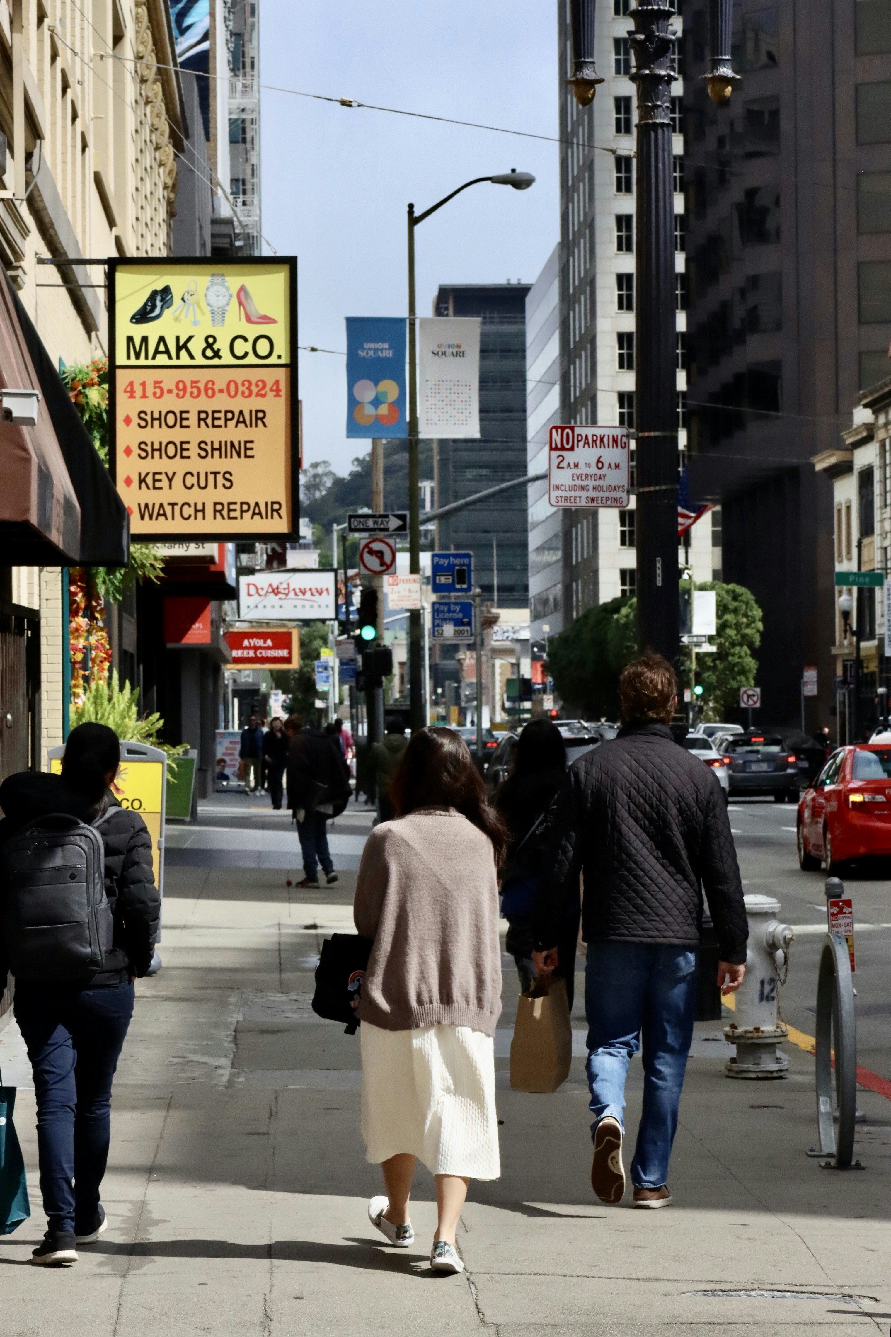 Street Runway: Foot Traffic and Signage in a Busy City Block