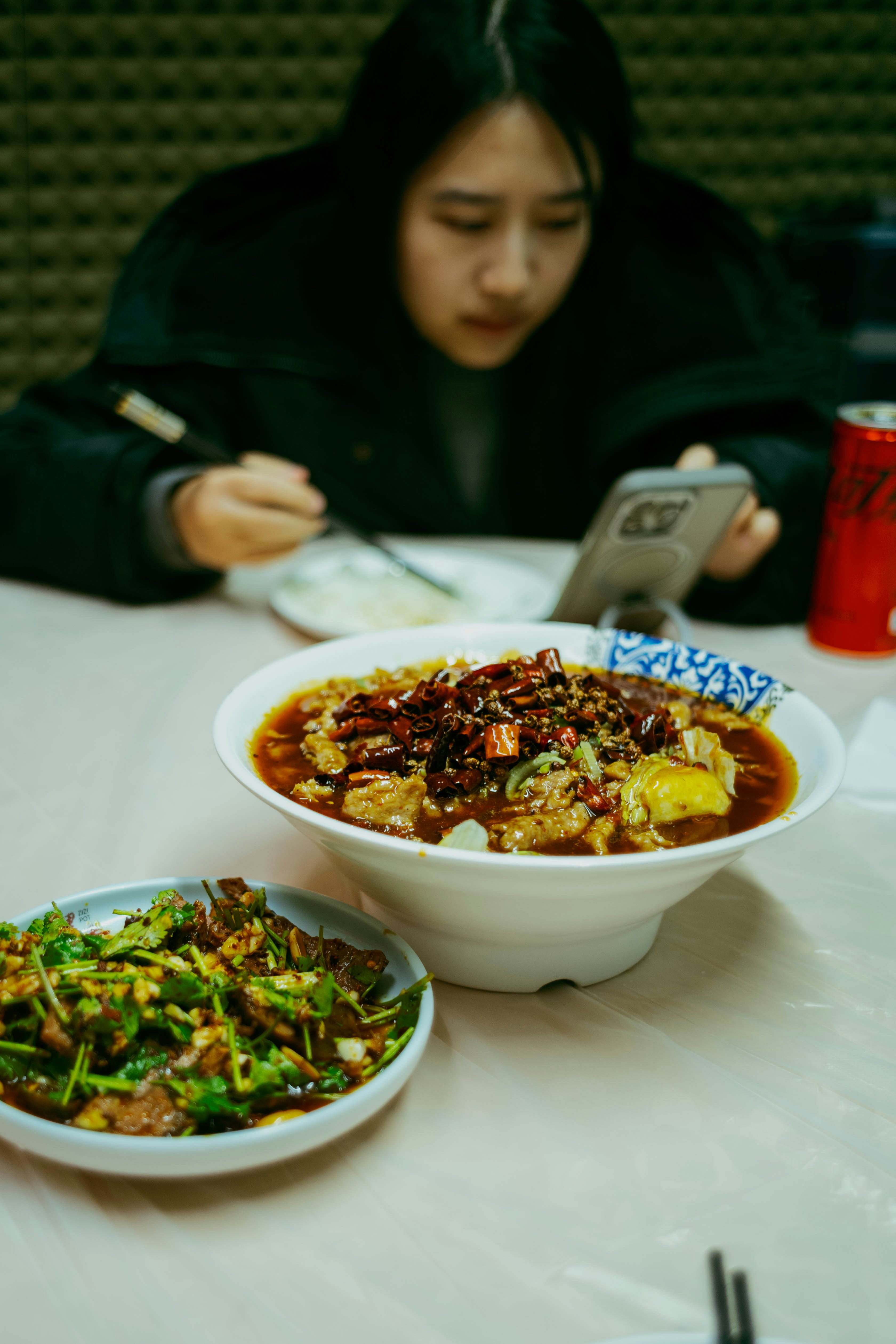 Steam and Screens: A Bowl of Chinatown Comfort Pulsing with Color