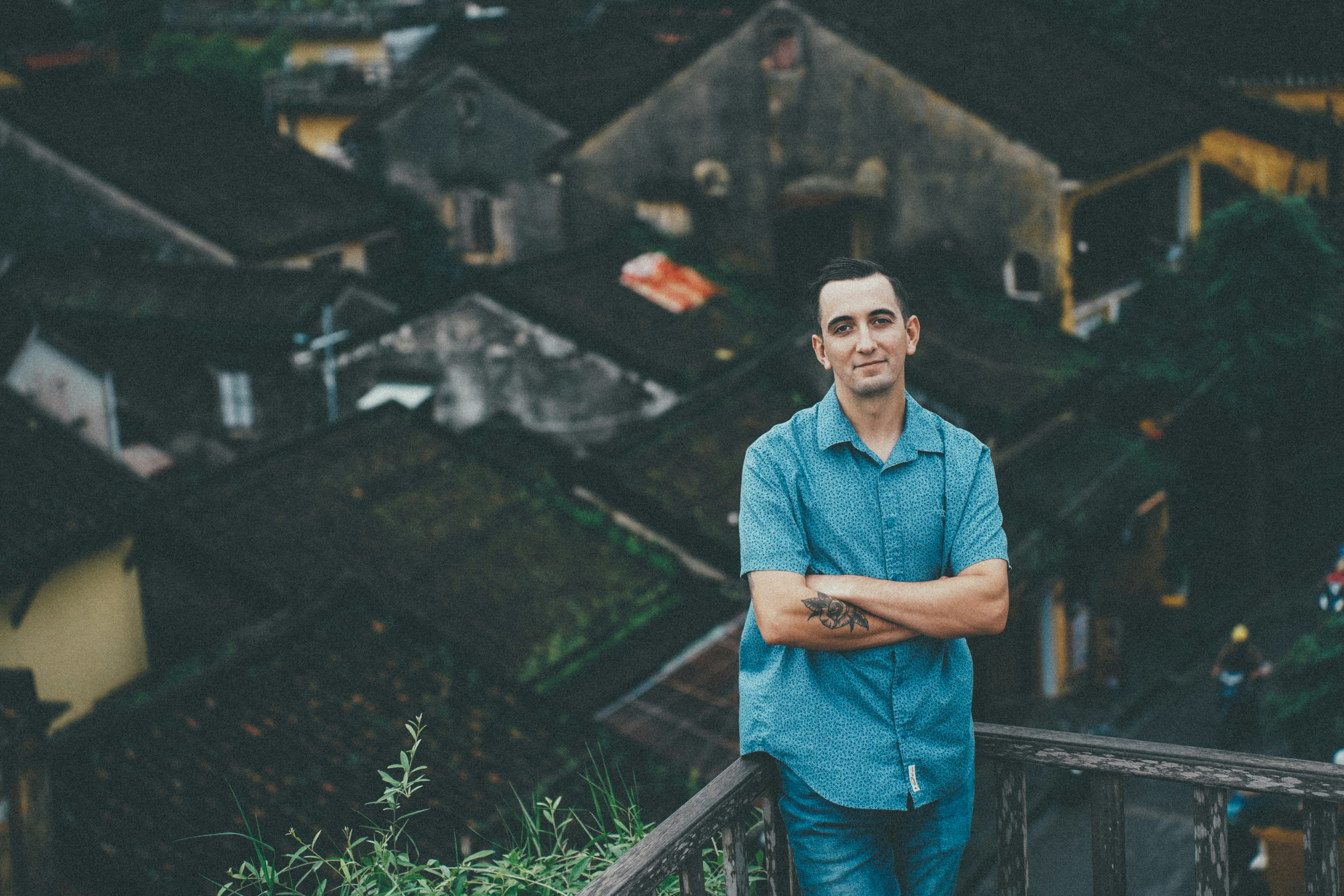 Rooftop Portrait: Calm Confidence Above the Village