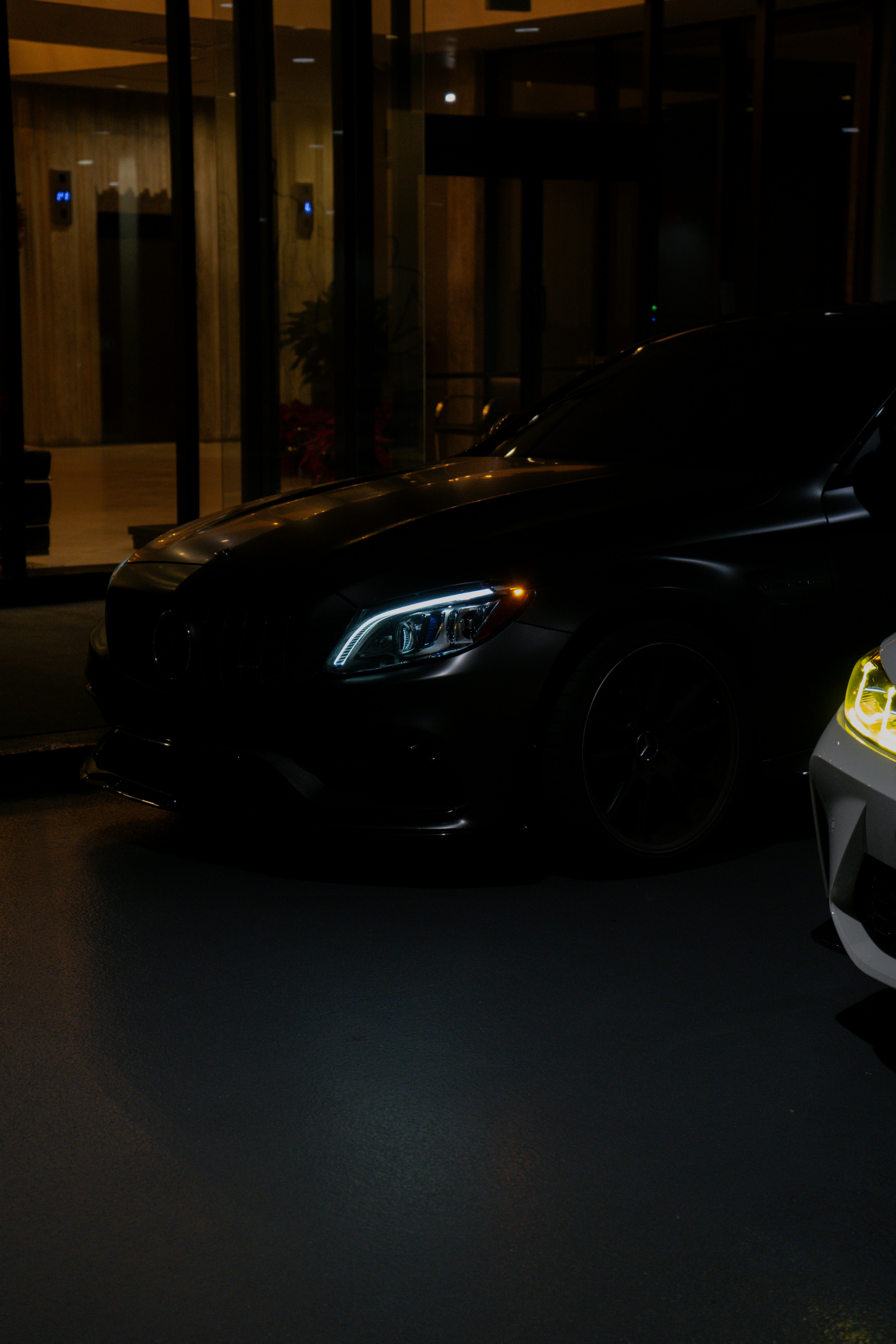 Midnight Display: A Glimpse of the Black and White Two-Tone Cars