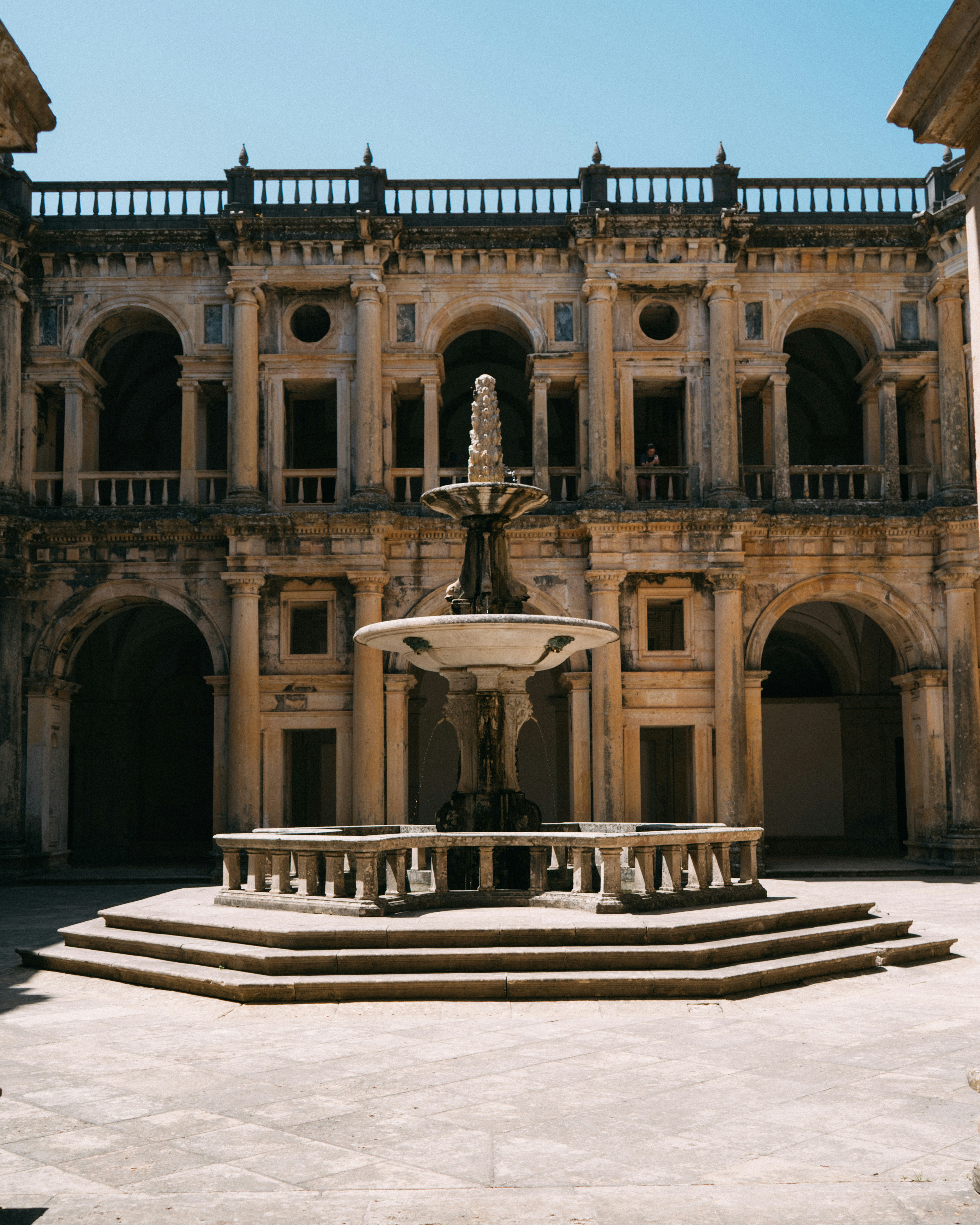 Central Fountain in a Historic Courtyard