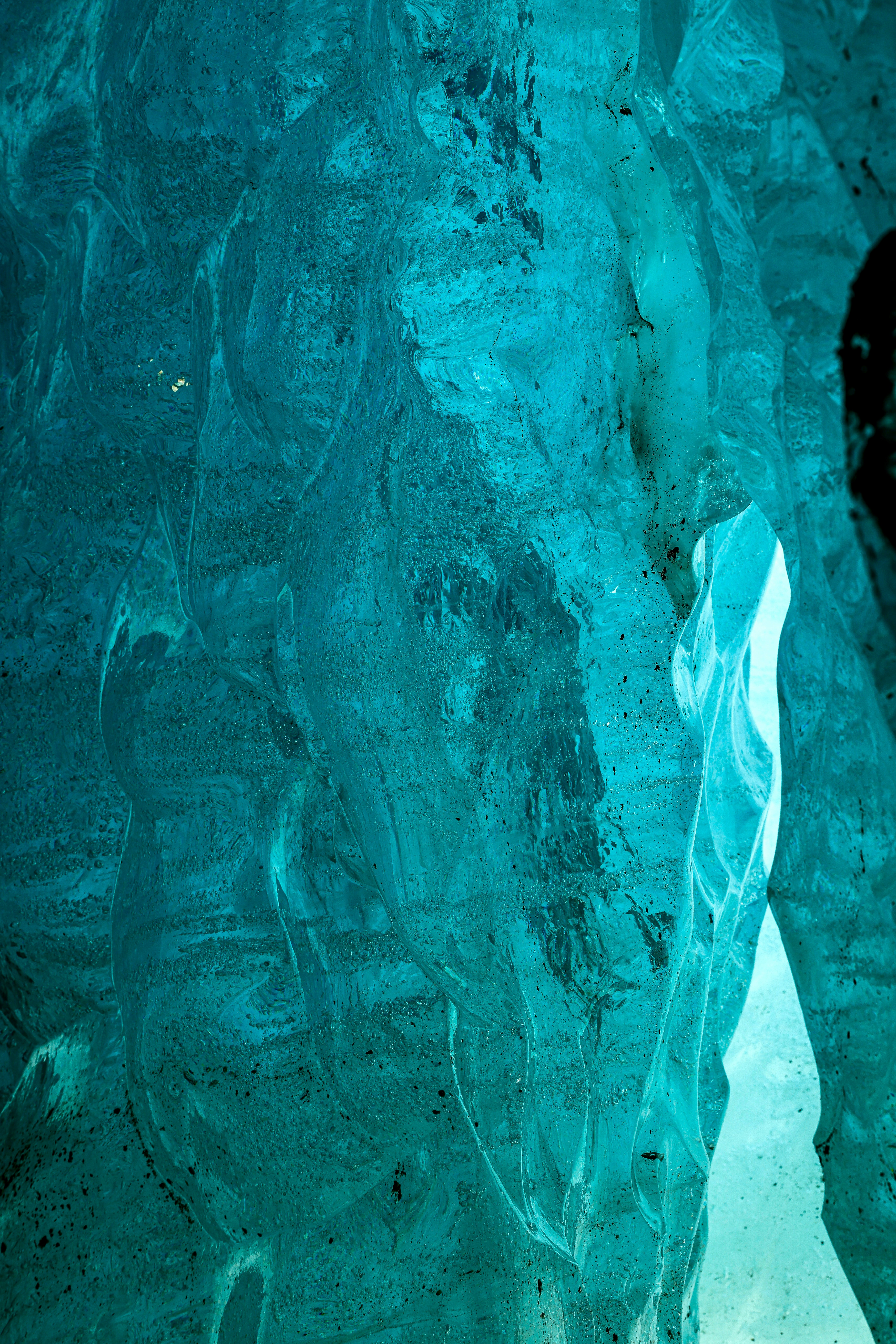 Abstract patterns of blue ice inside a cave photo – Free Texture Image ...