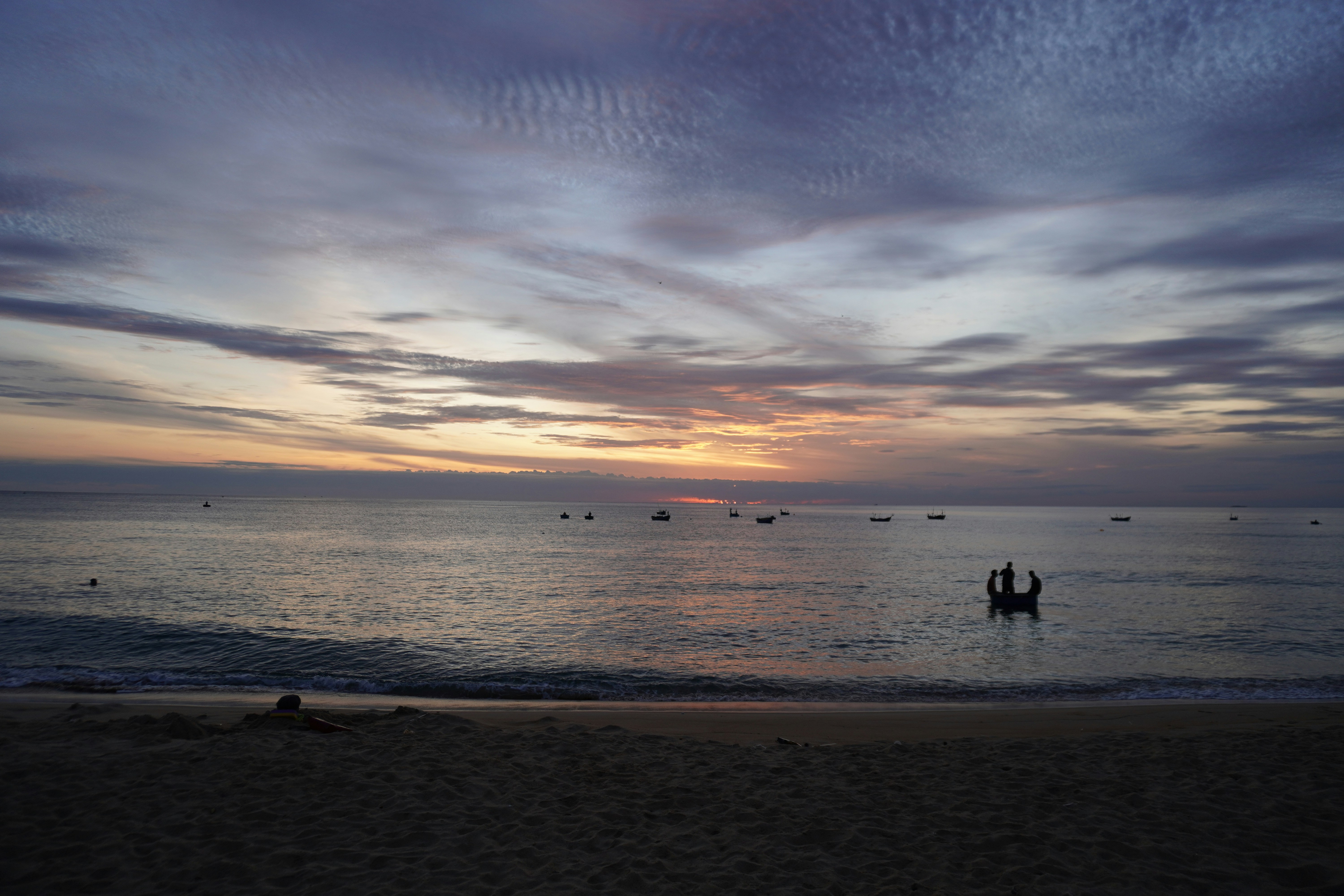 Dusk on the Quiet Shore: Boats at Contemplative Tide