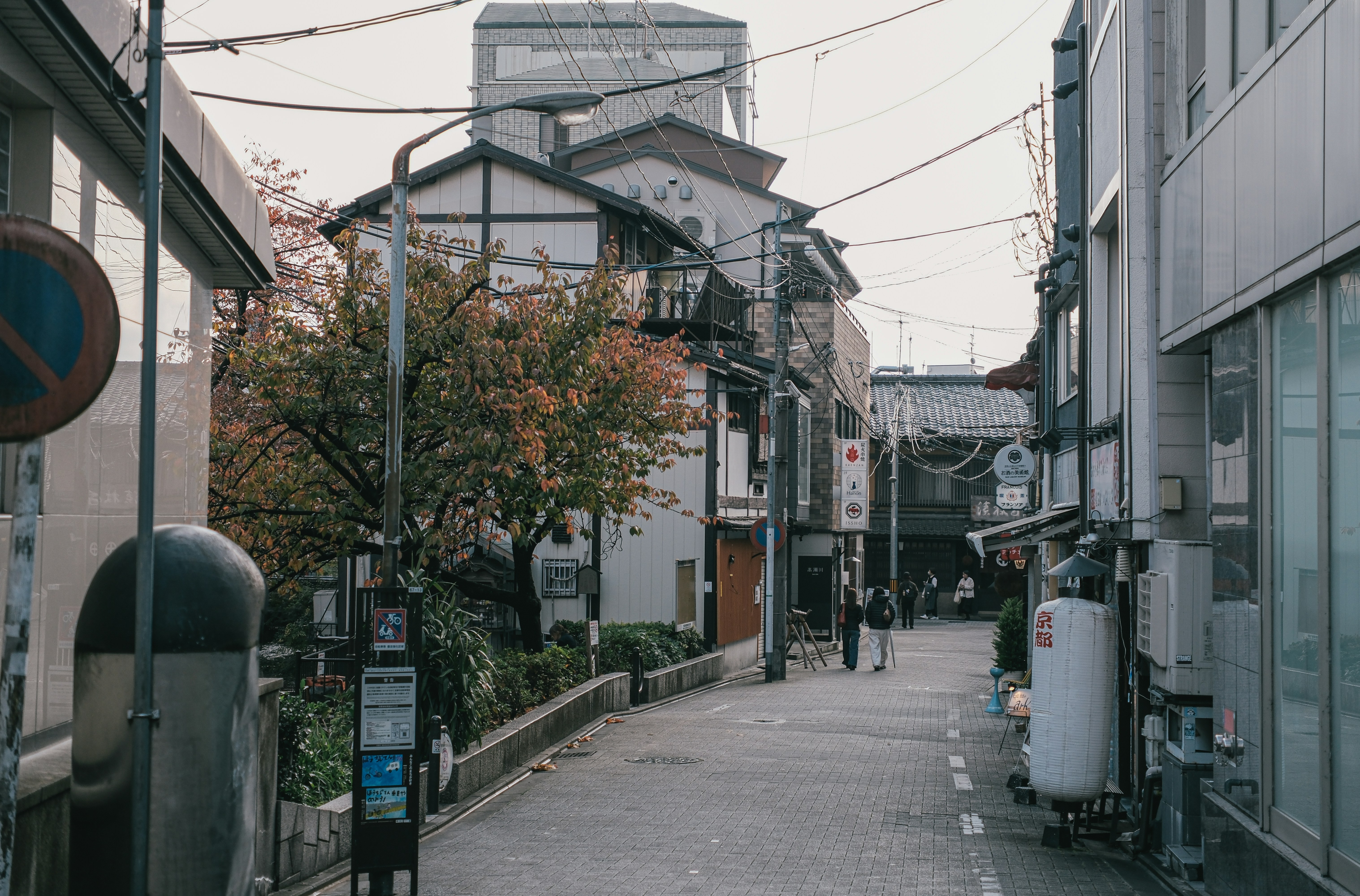 Quiet Street in a Traditional Urban Canal Corridor