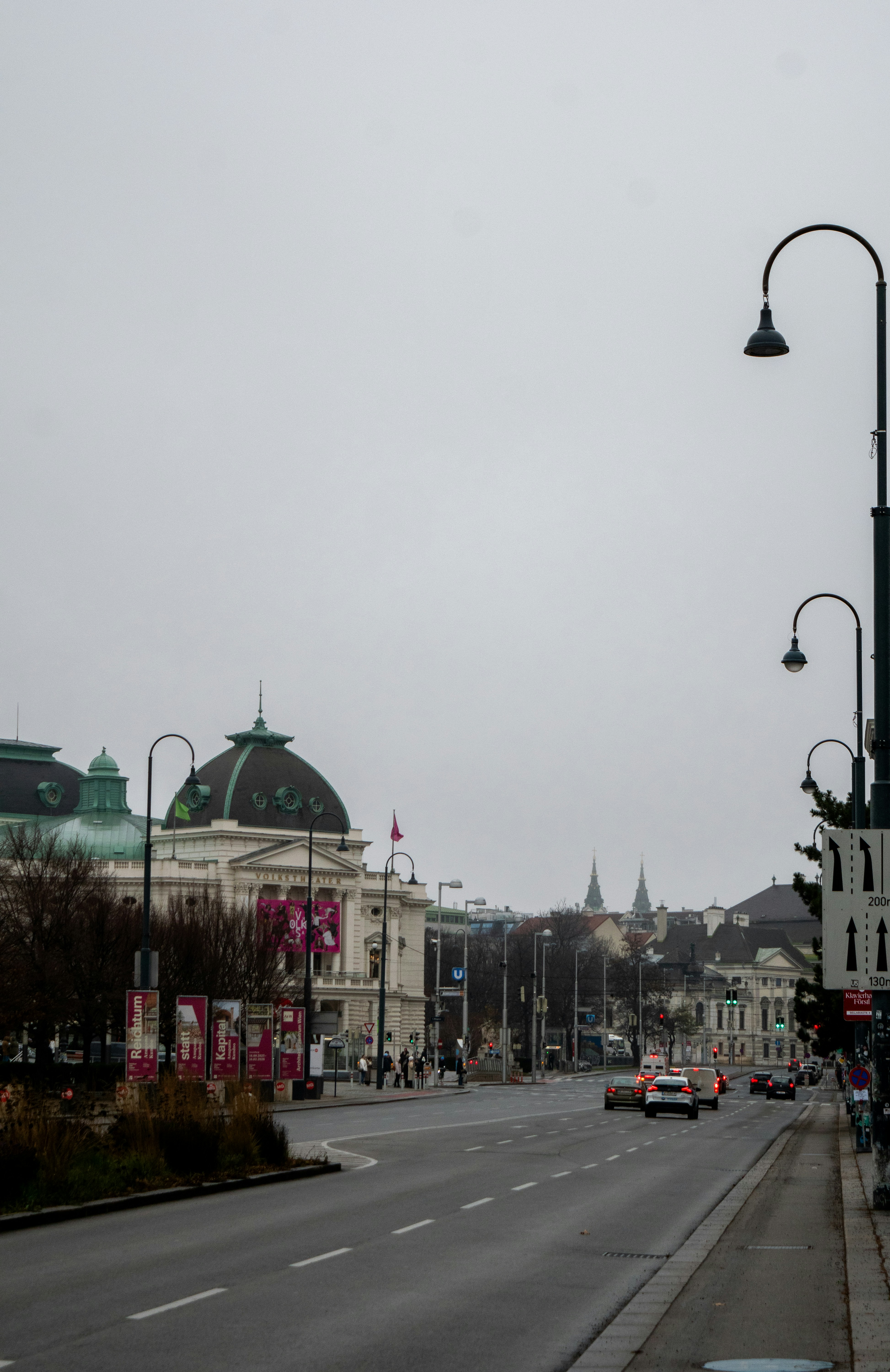 City Street Symphony: Historic Architecture Framed by Hand-Pulled Street Lamps