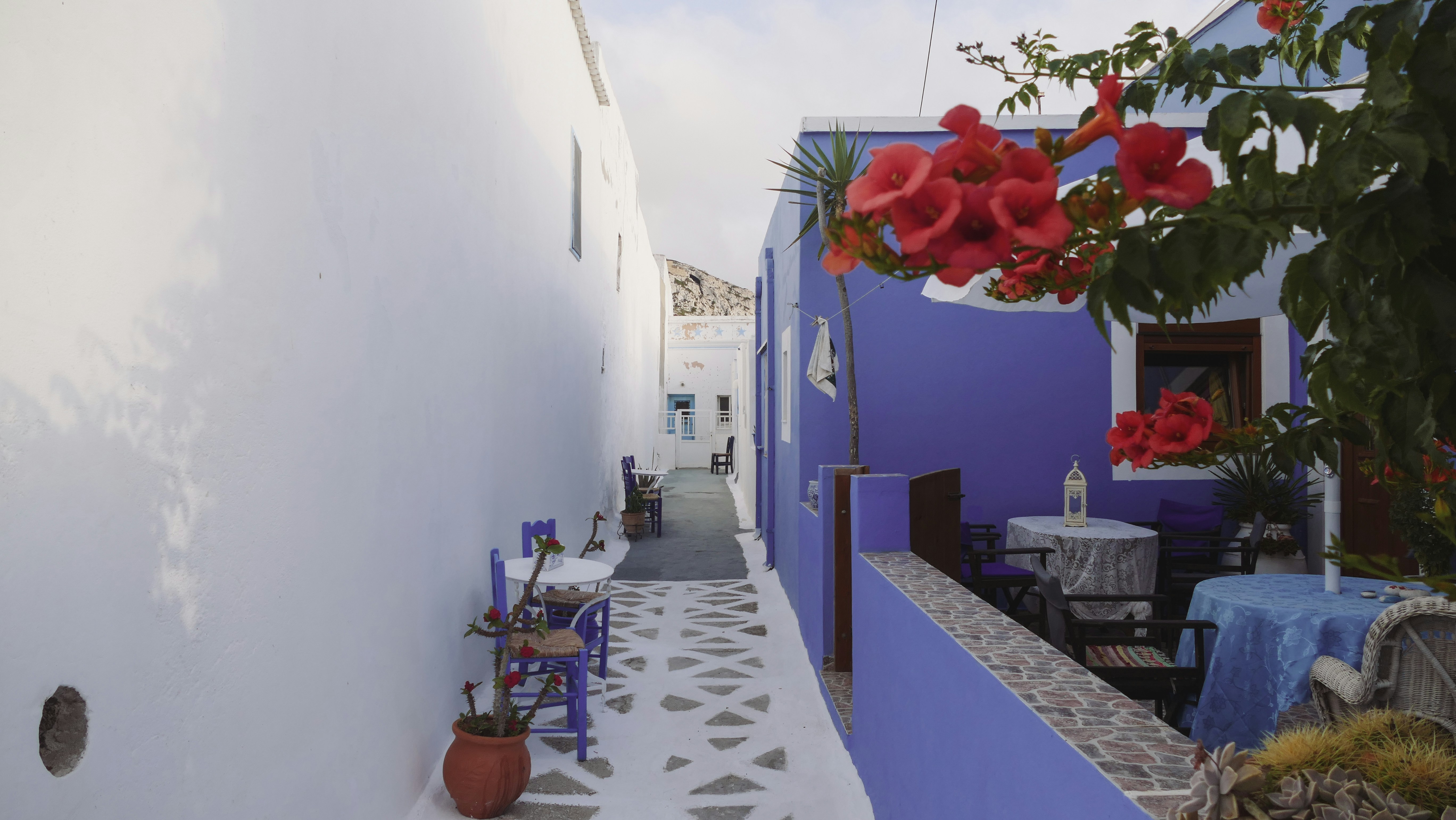 Typical Greek alleyway in Karpathos