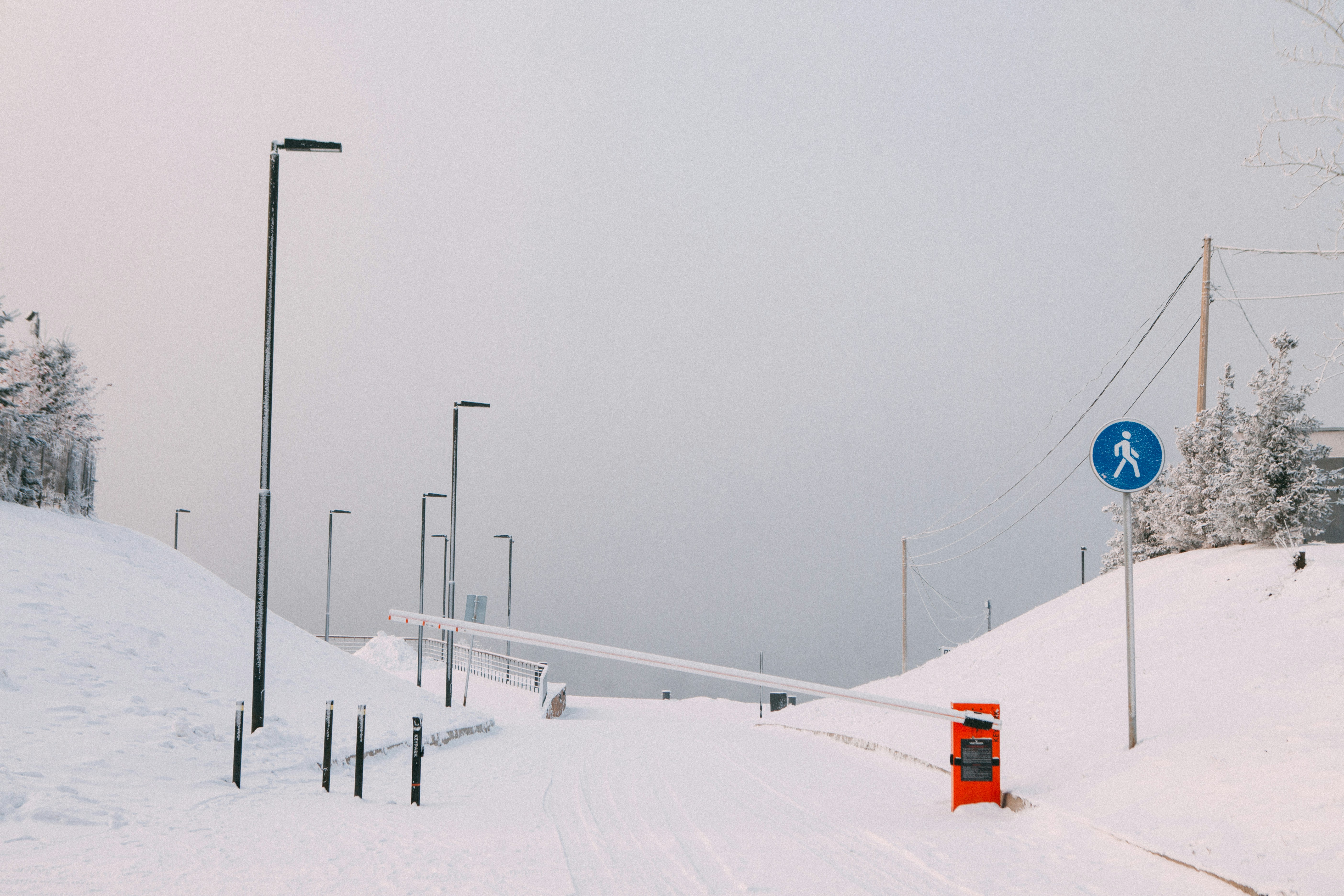Snowbound Pathway Under a Quiet Arctic Sky