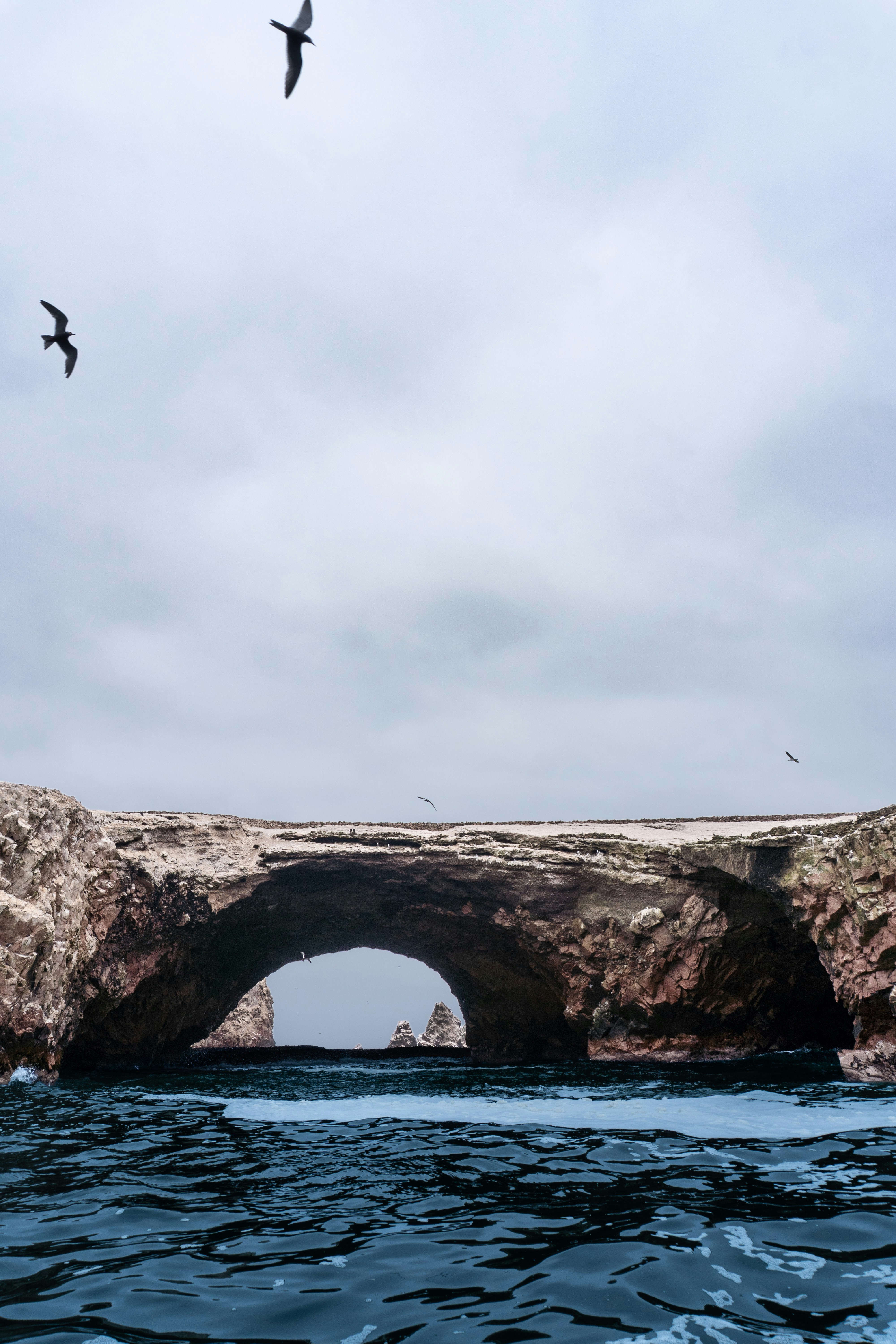 Sea Arch Through a Rugged Cliff