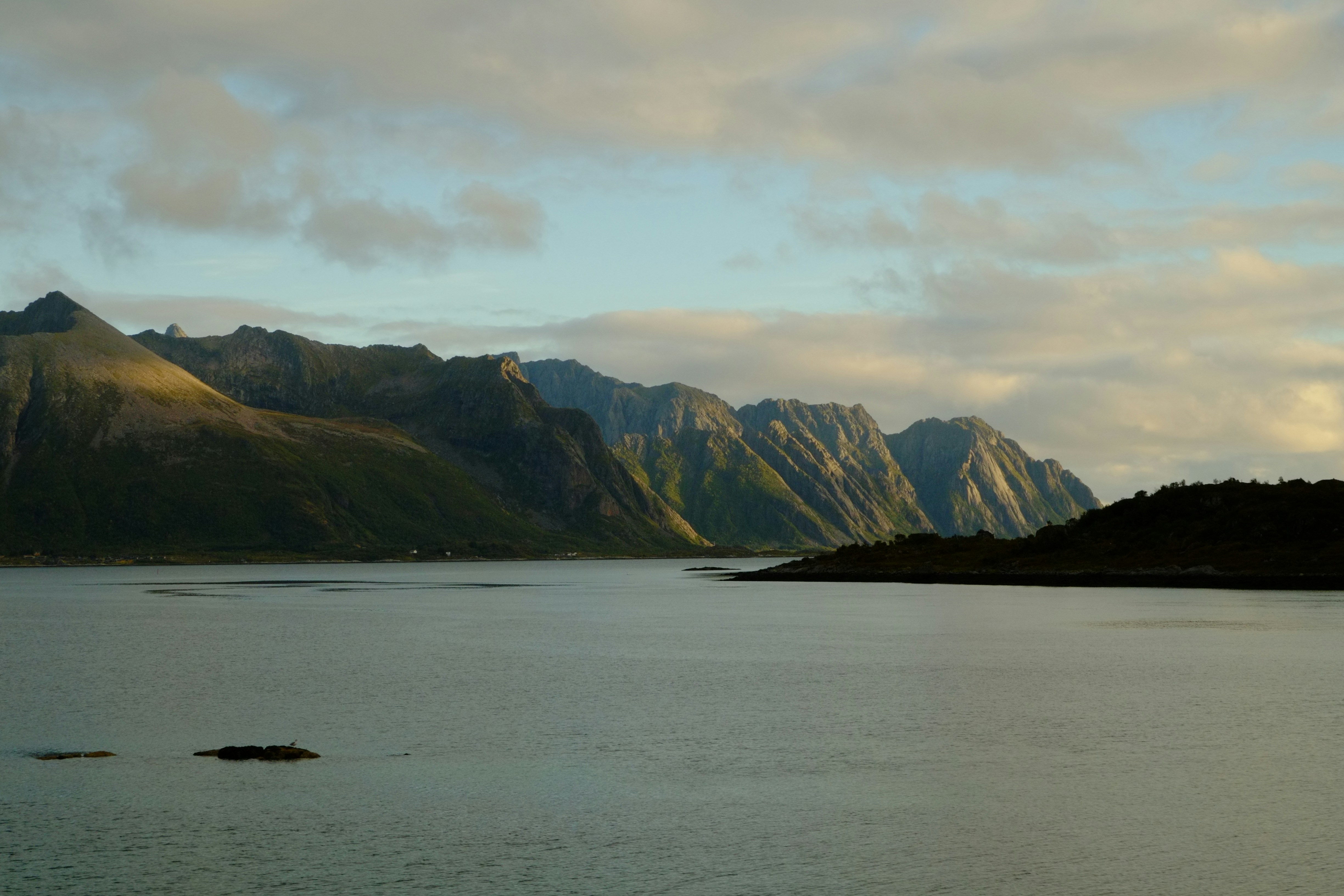 Distant Range over Quiet Fjord