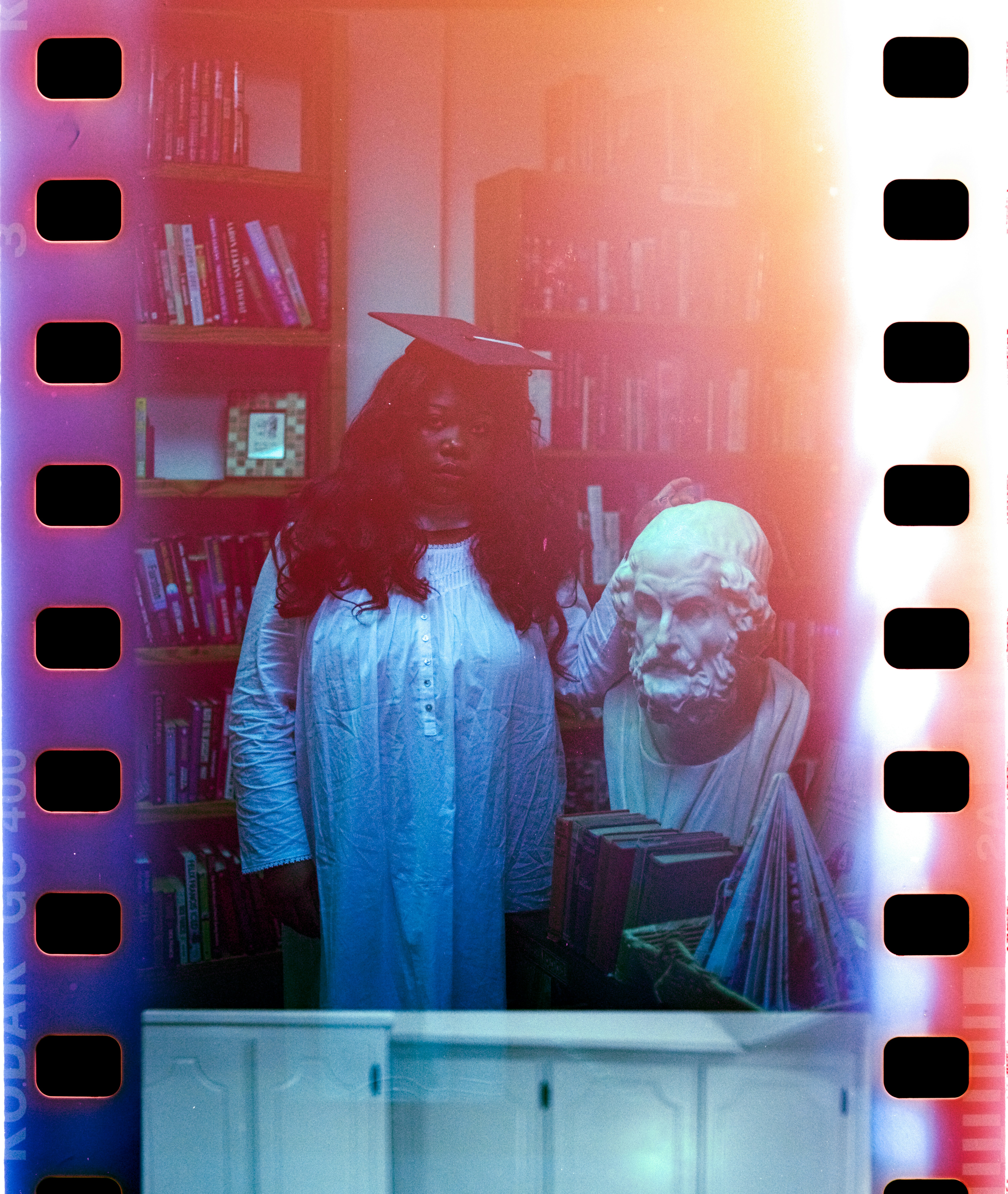 Graduation in a Ghostly Library