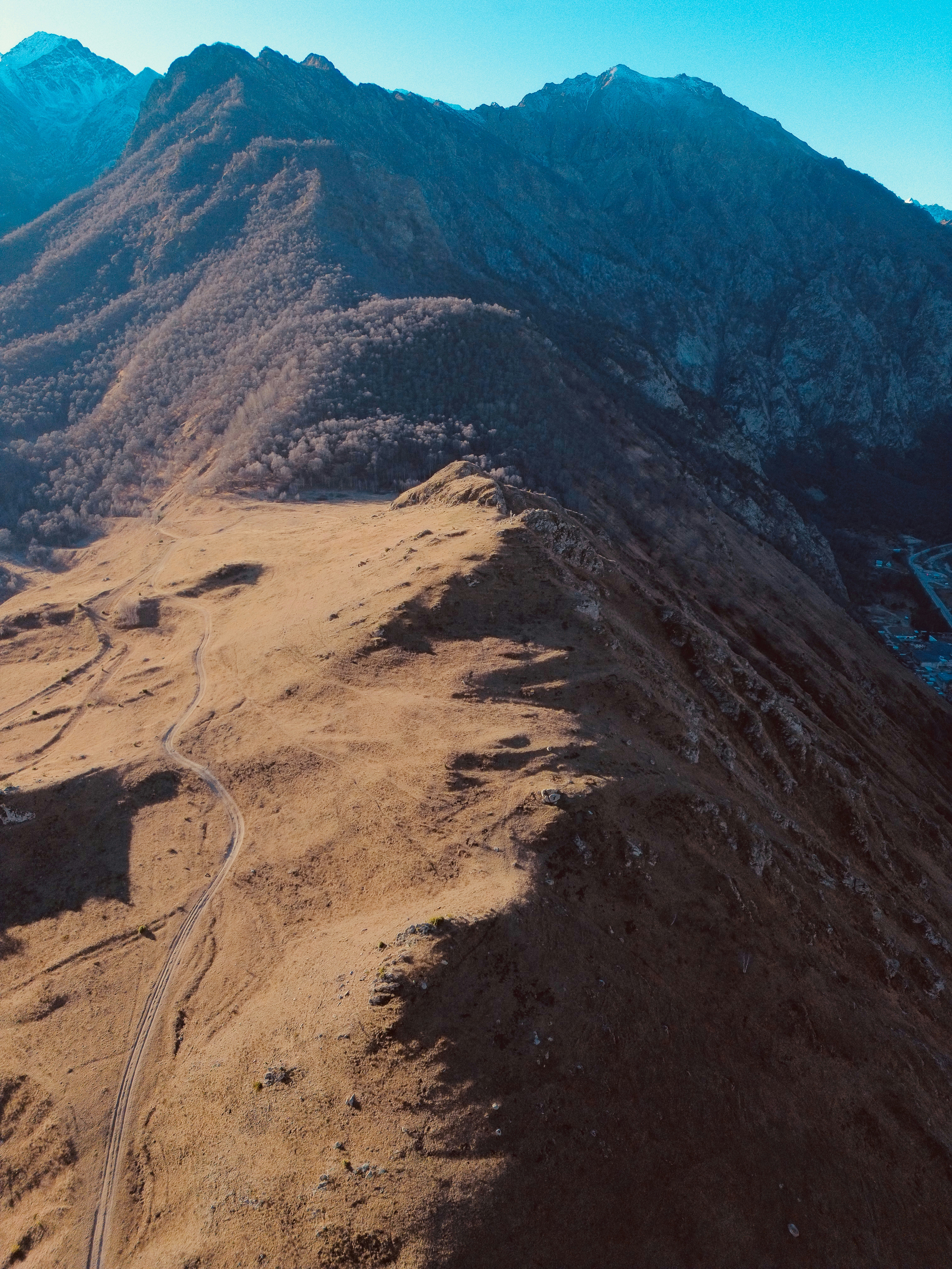 Ridge Line Crossing the Deserted Valley