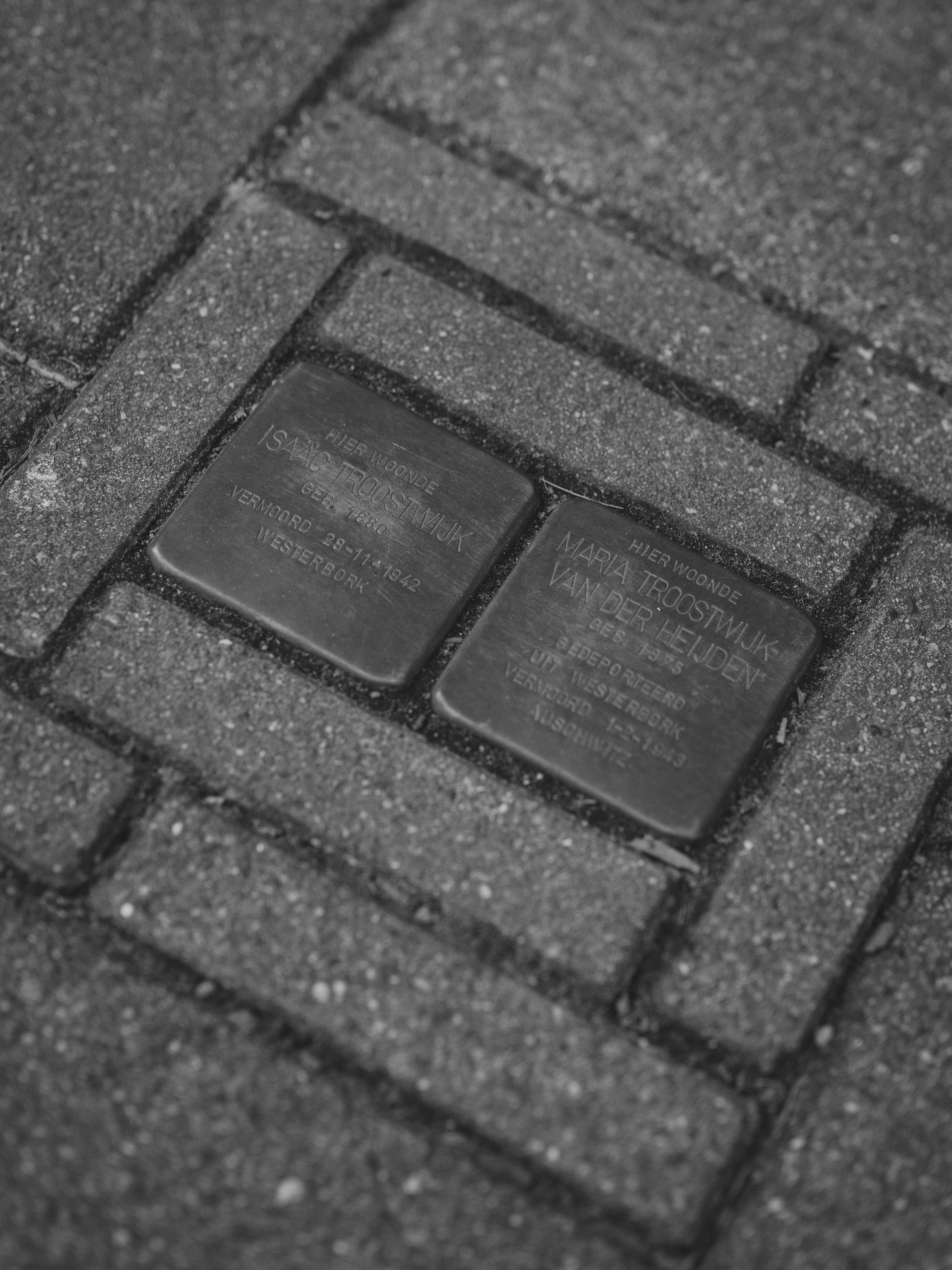 Strewn City Plaques: A Quiet Moment on the Sidewalk