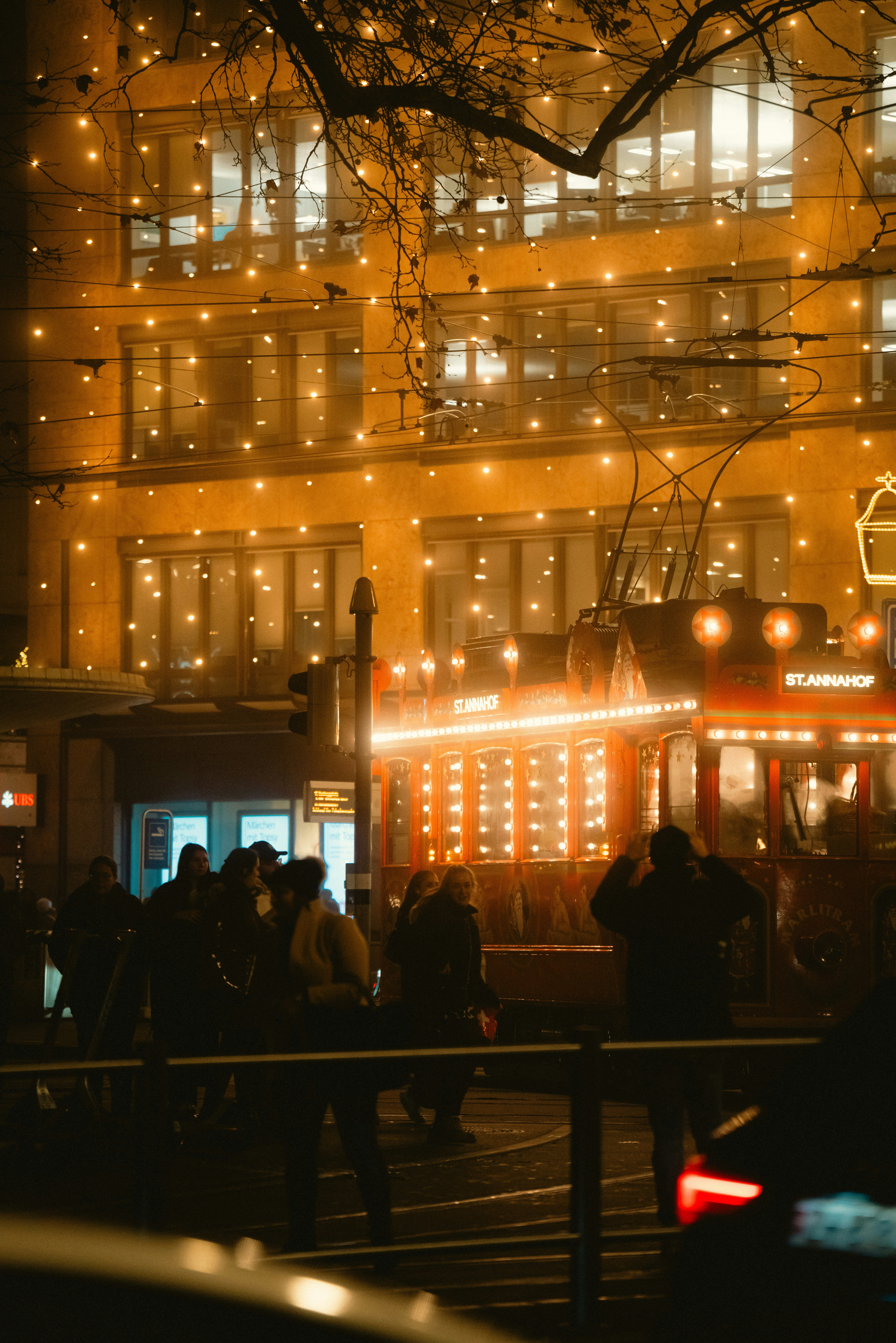City Nostalgia Under String Lights