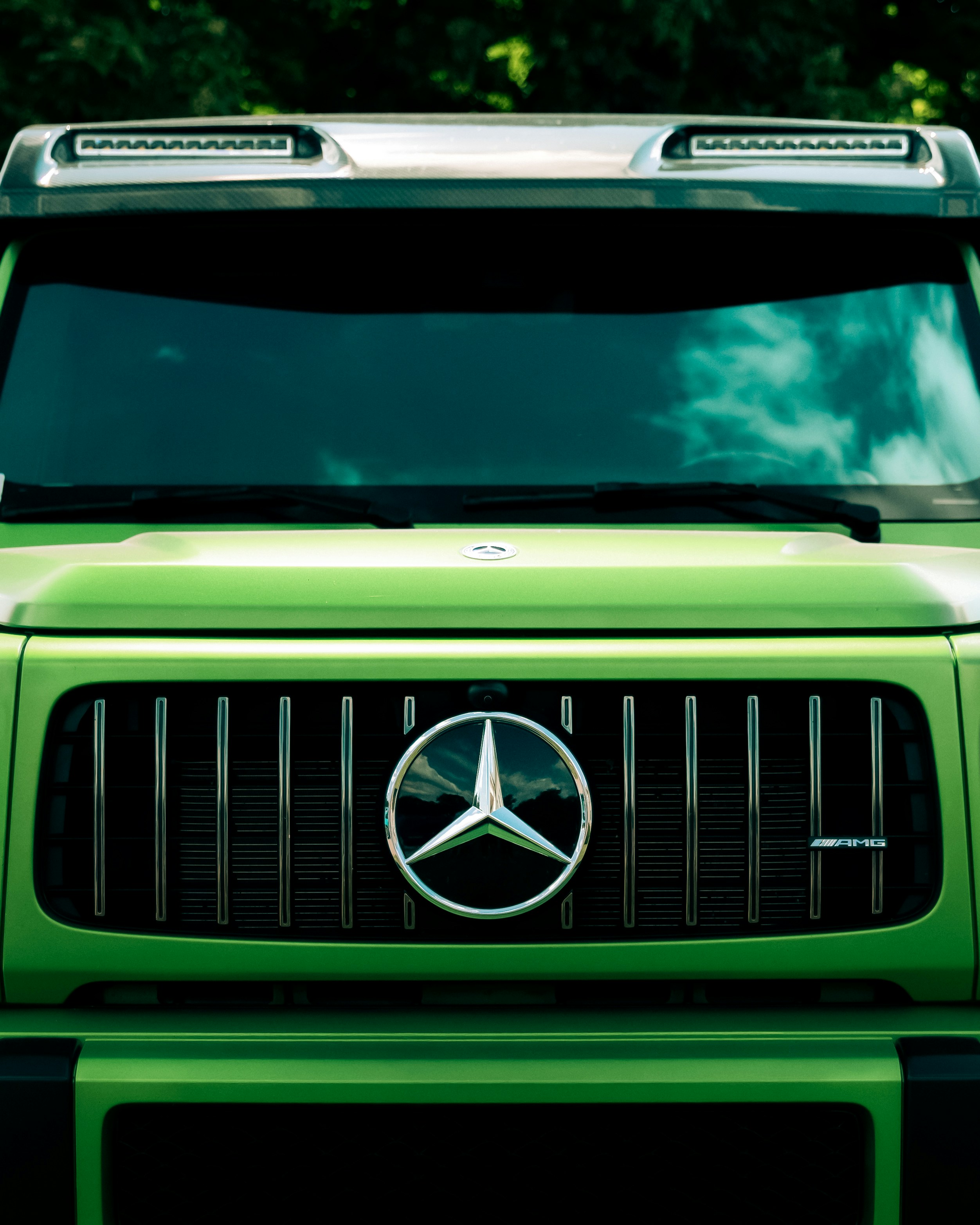 Green Giant: Front Grille and Emblem in Sharp Focus