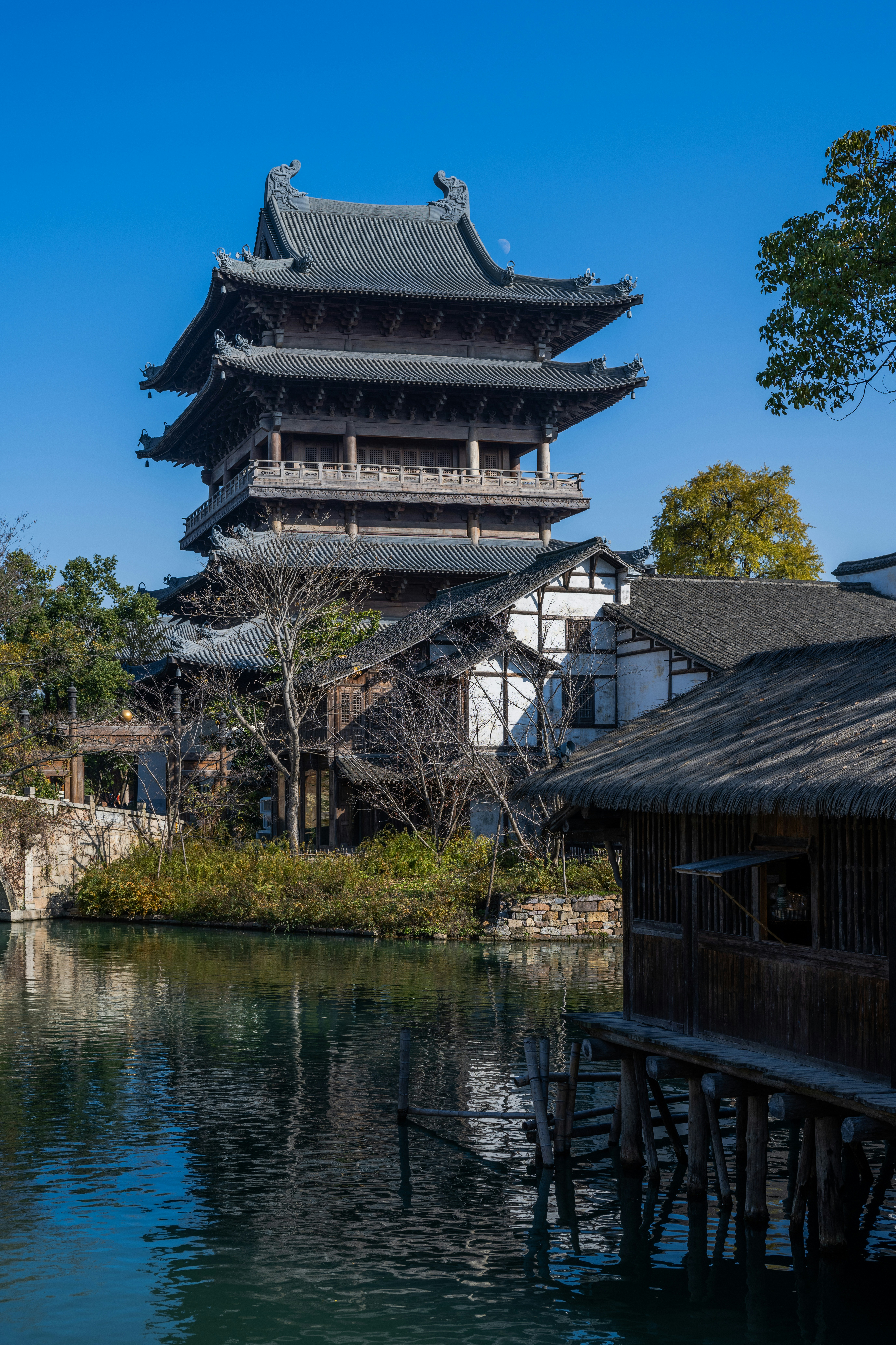 Timeless Pagoda Over tranquil waters