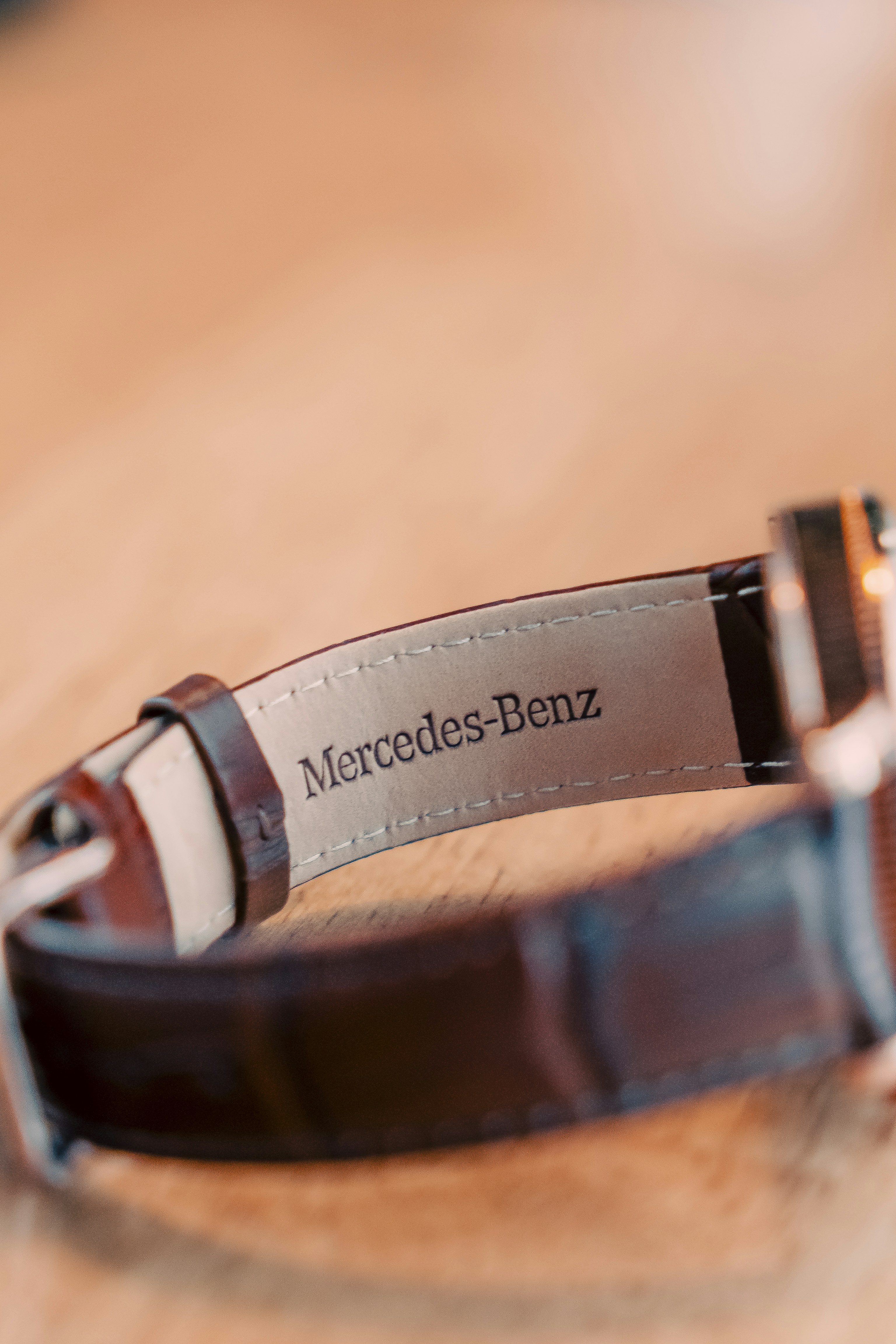 A Quiet Whisper of Leather and Craft: Mercedes-Benz Inscribed Inside a Watch Strap