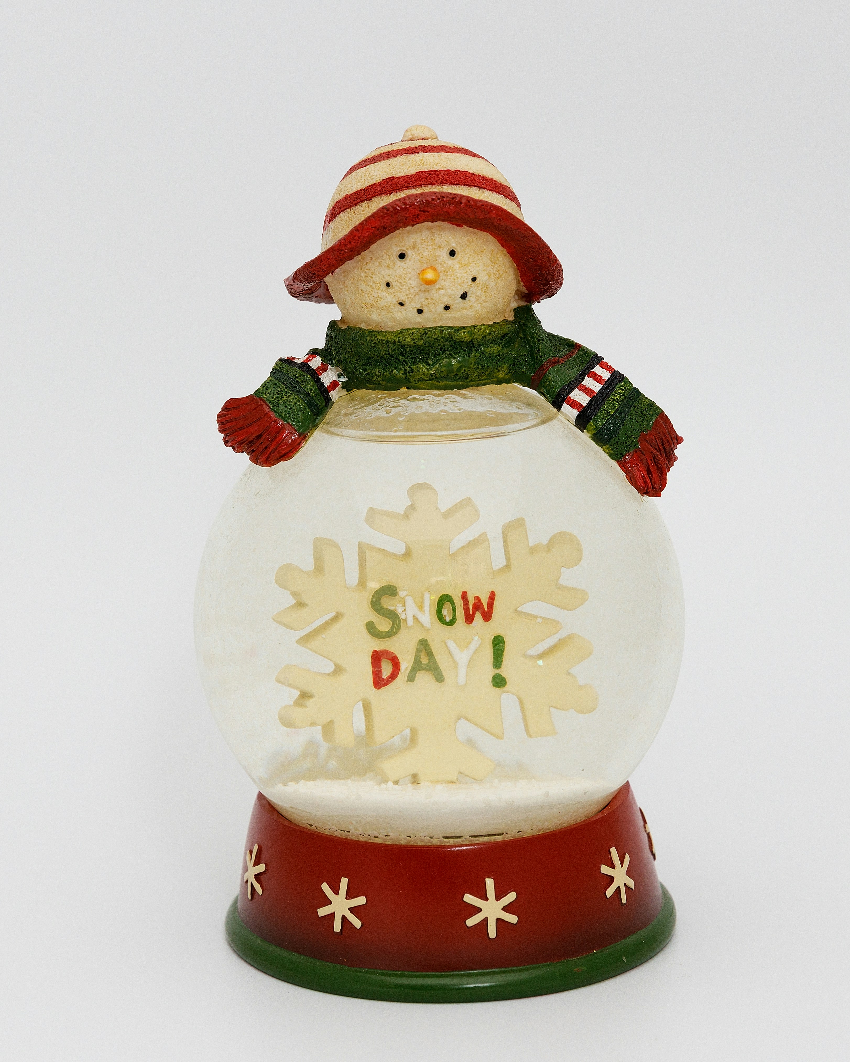 Snowman snow globe with snowflake and text. photo – Free Christmas ...