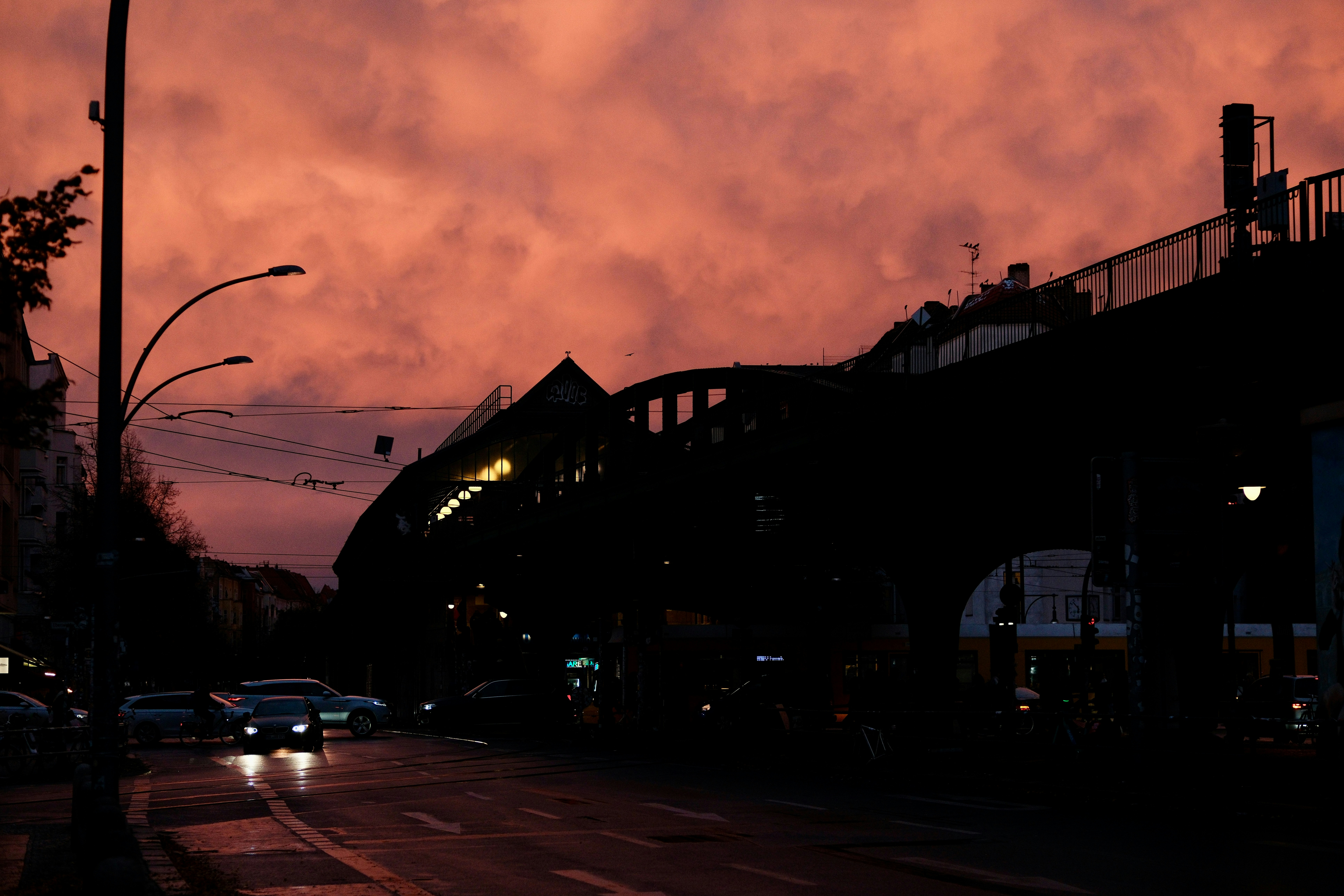 Dusk Overpass: Echoes of City Traffic