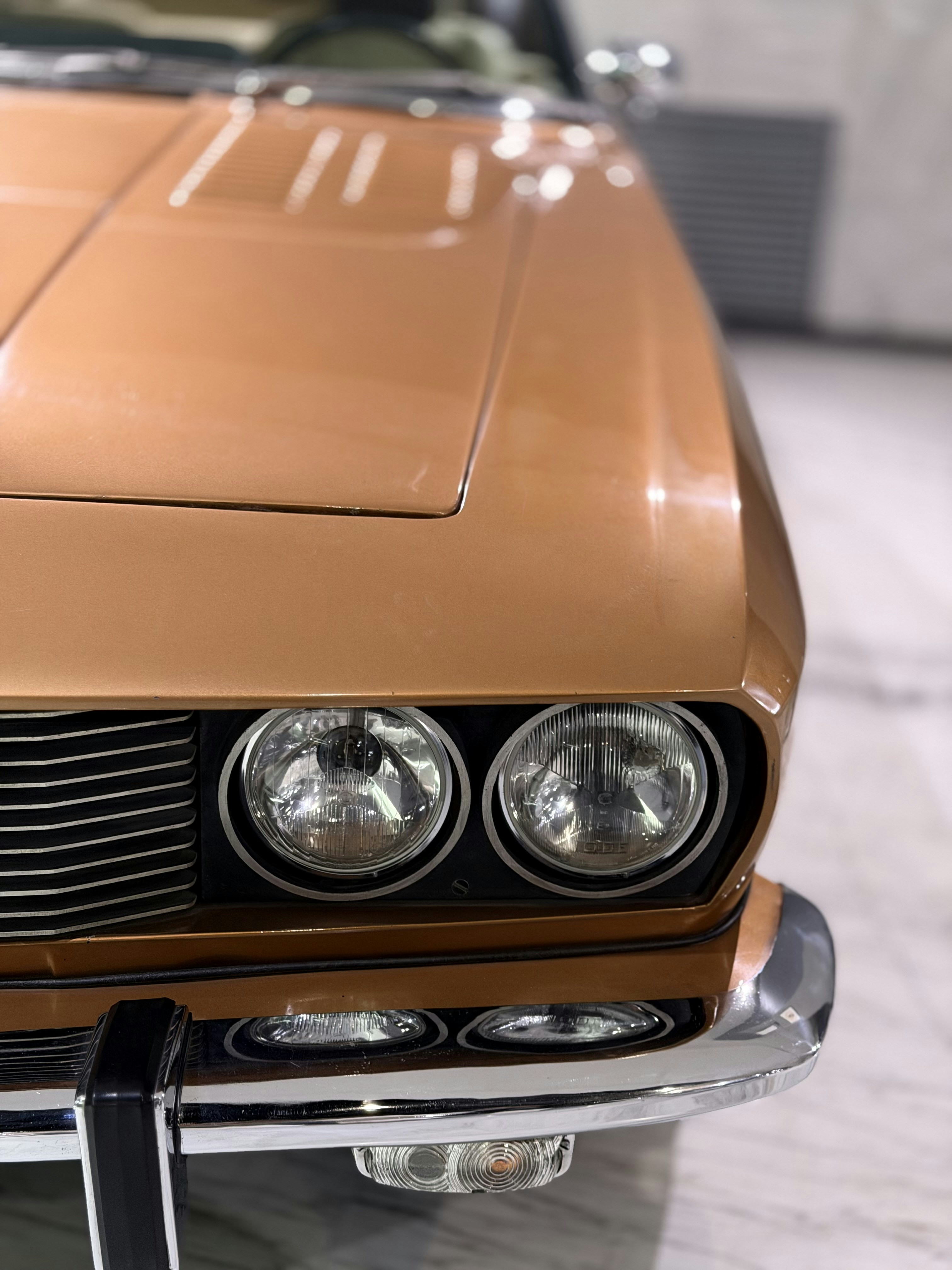 Close-up of a vintage copper car's front photo – Free Vintage car Image ...