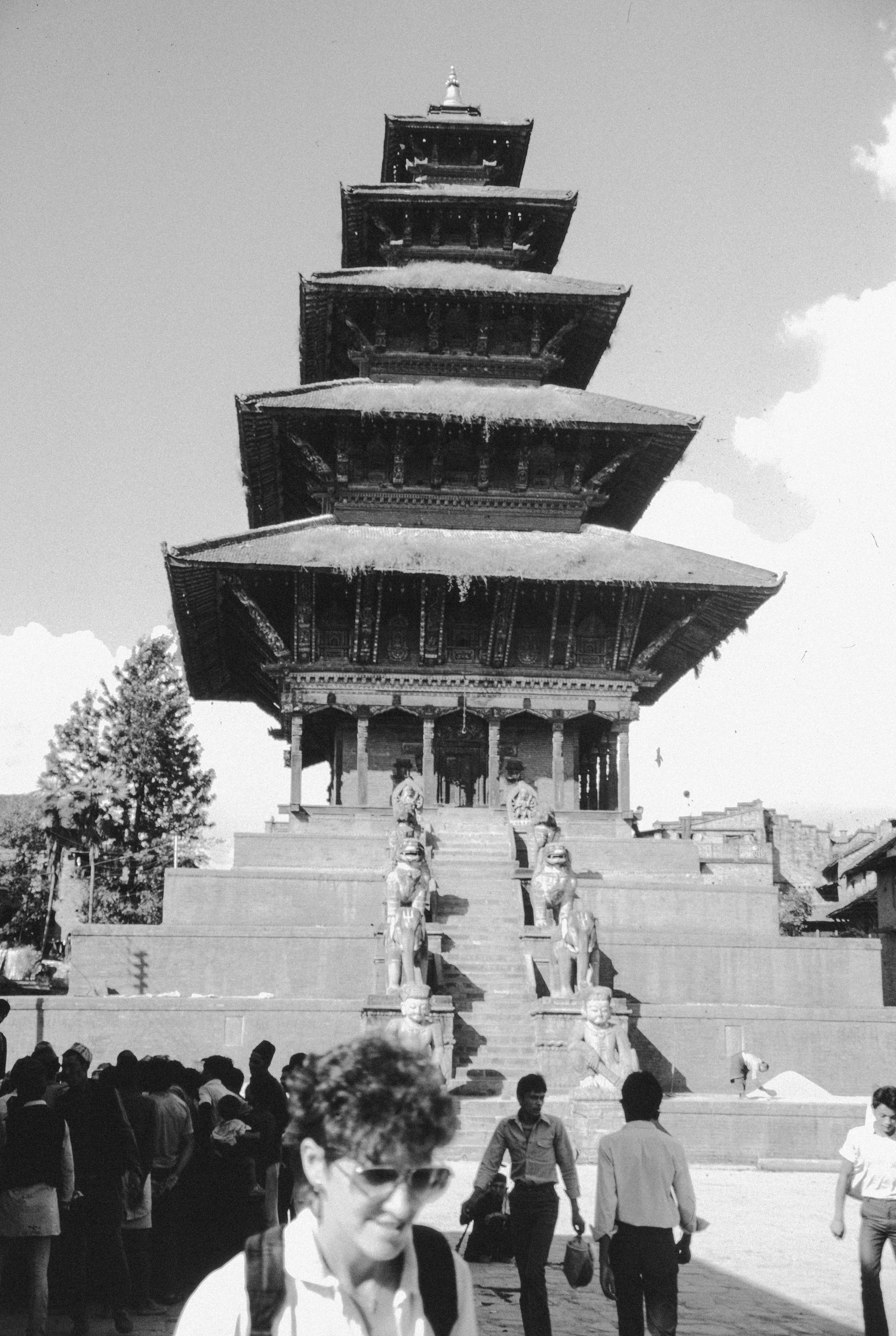 Seven-Tiered Pagoda: A Surging Crowd Beneath a Timeless Shrine