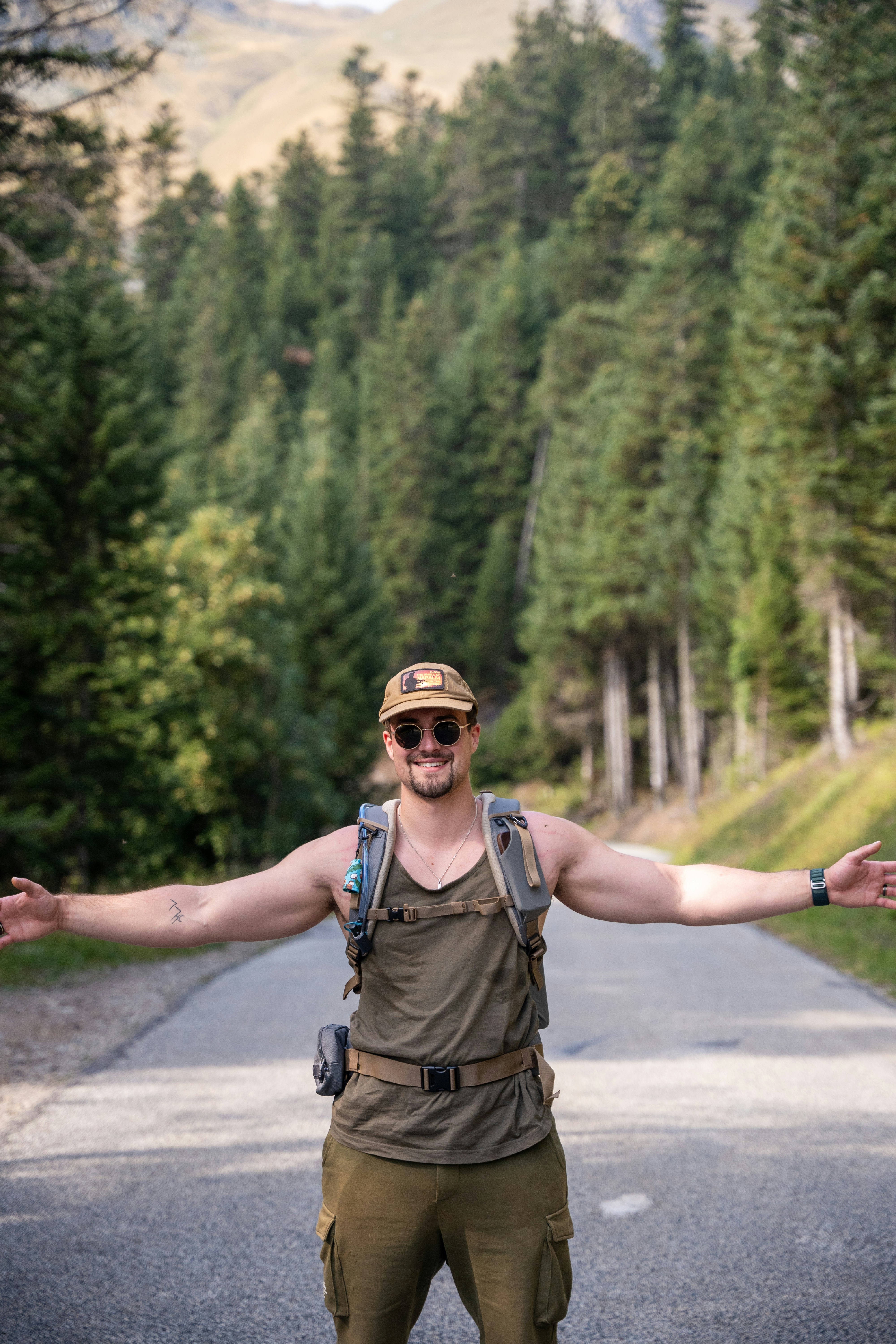 Open-Arm Welcome on a Mountain Highway