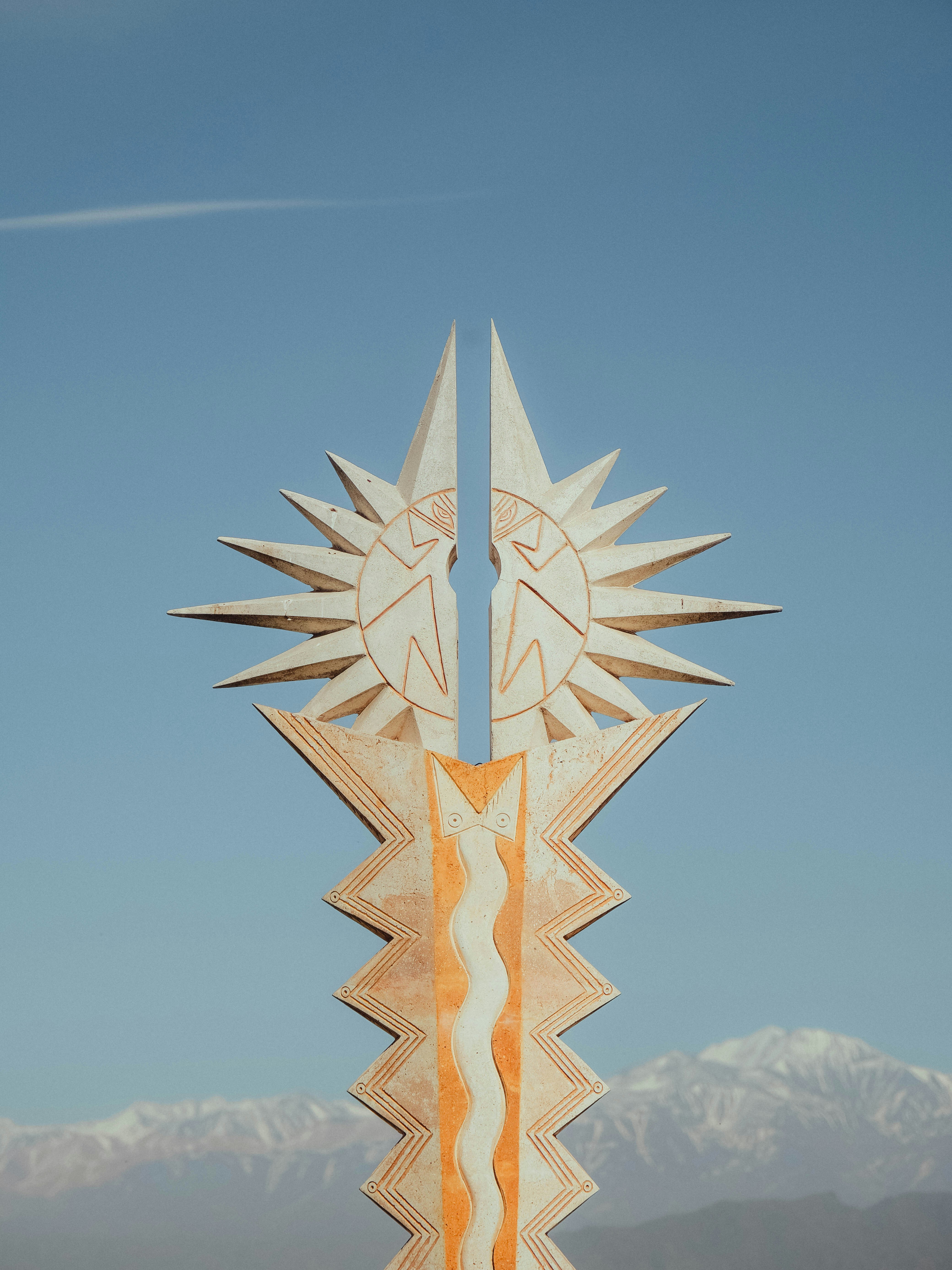Sunburst Monument Reaching Toward a Clear Sky