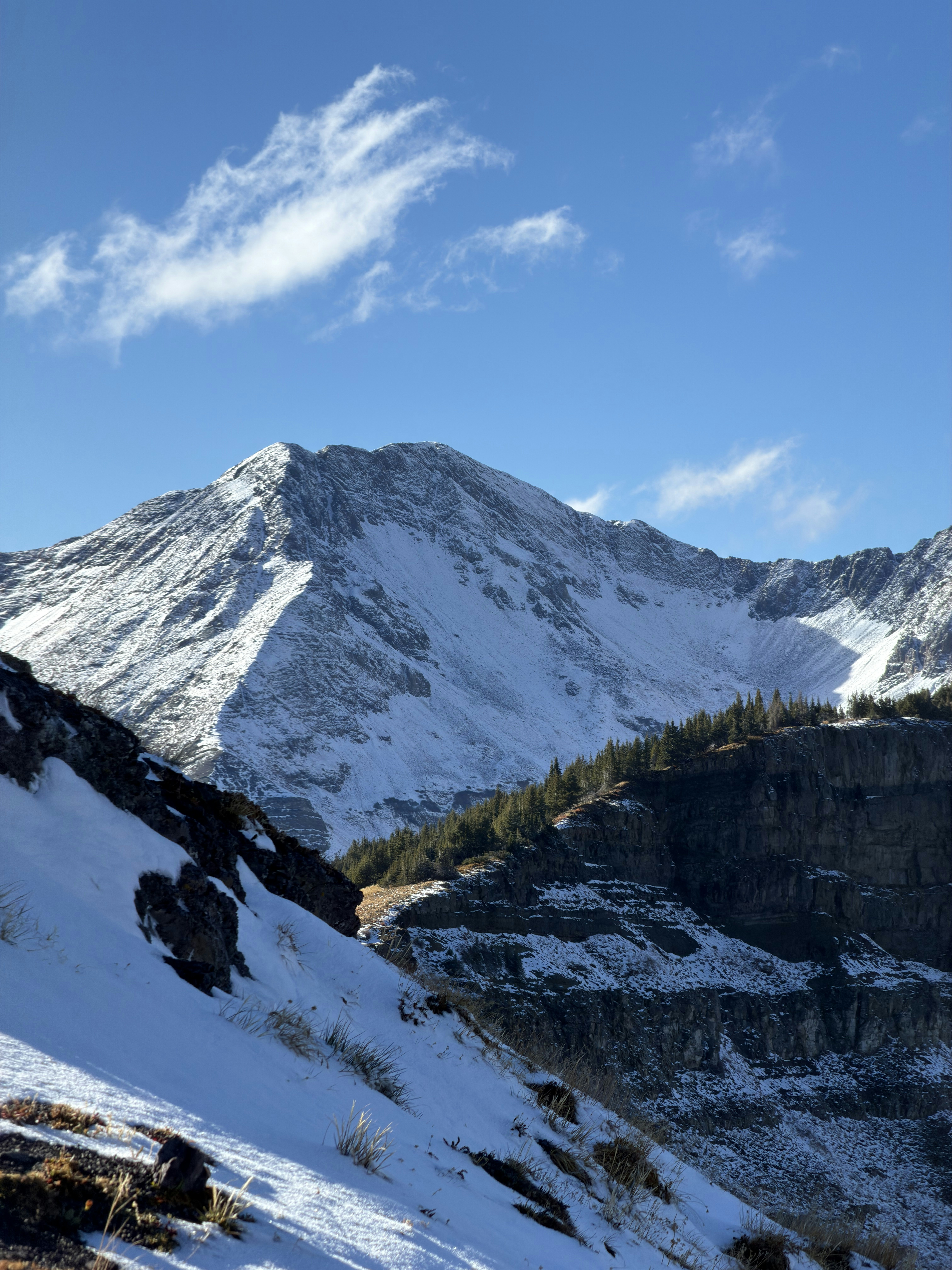Snow-Kissed Summit Under a Quantum Blue Sky