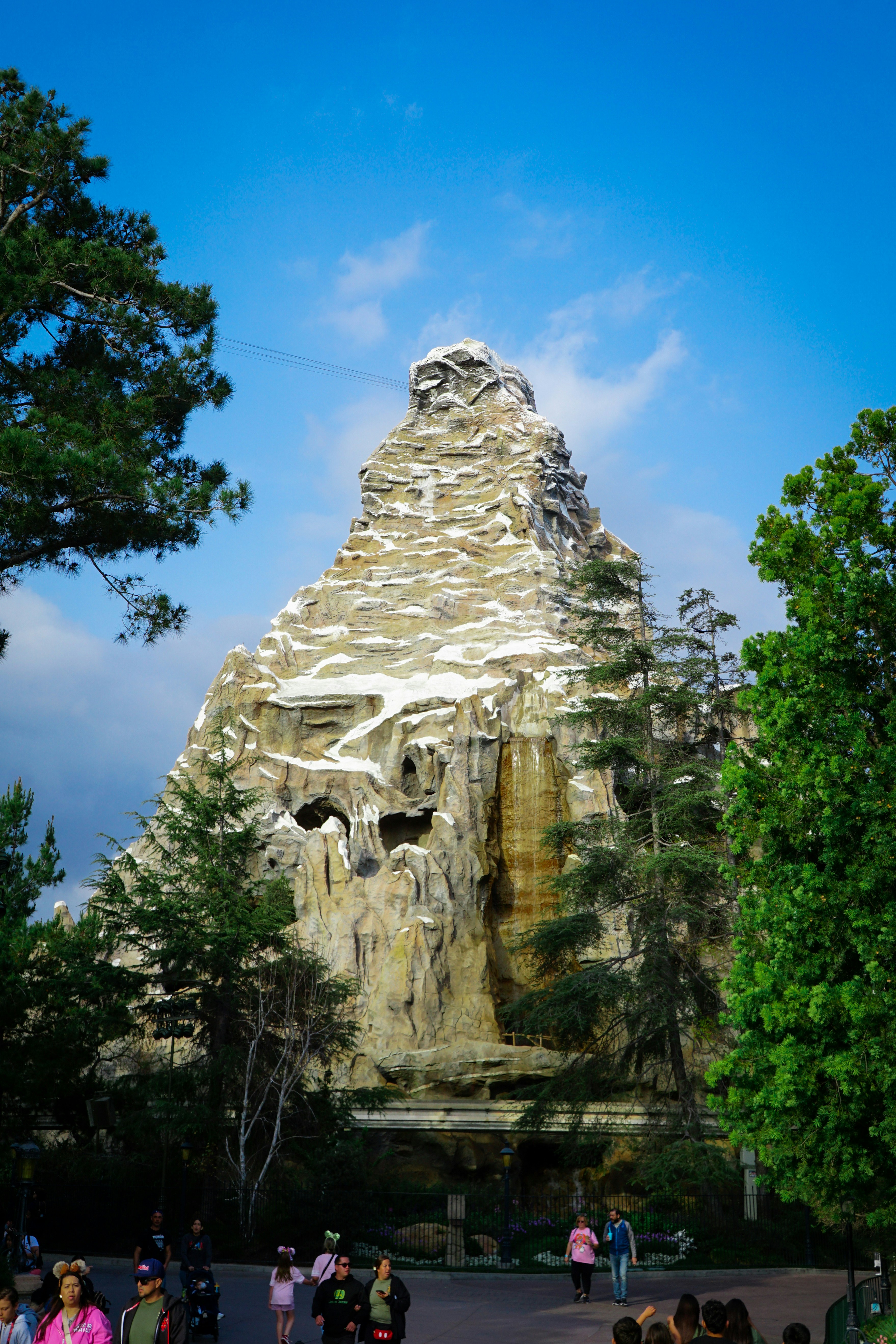 The Snow-Crowned Monument Rising Over the Park
