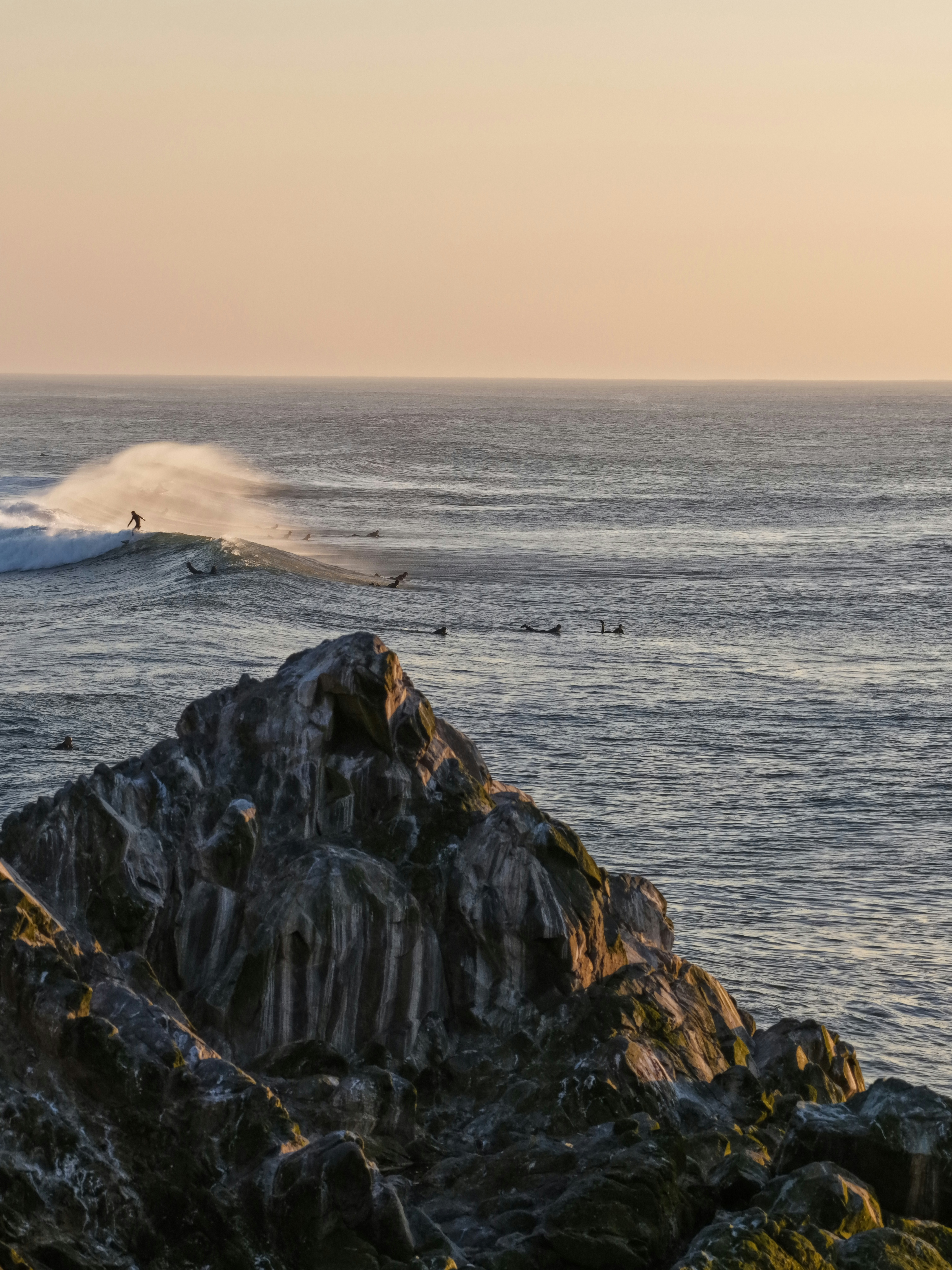 Surfers on the Ocean Beach
