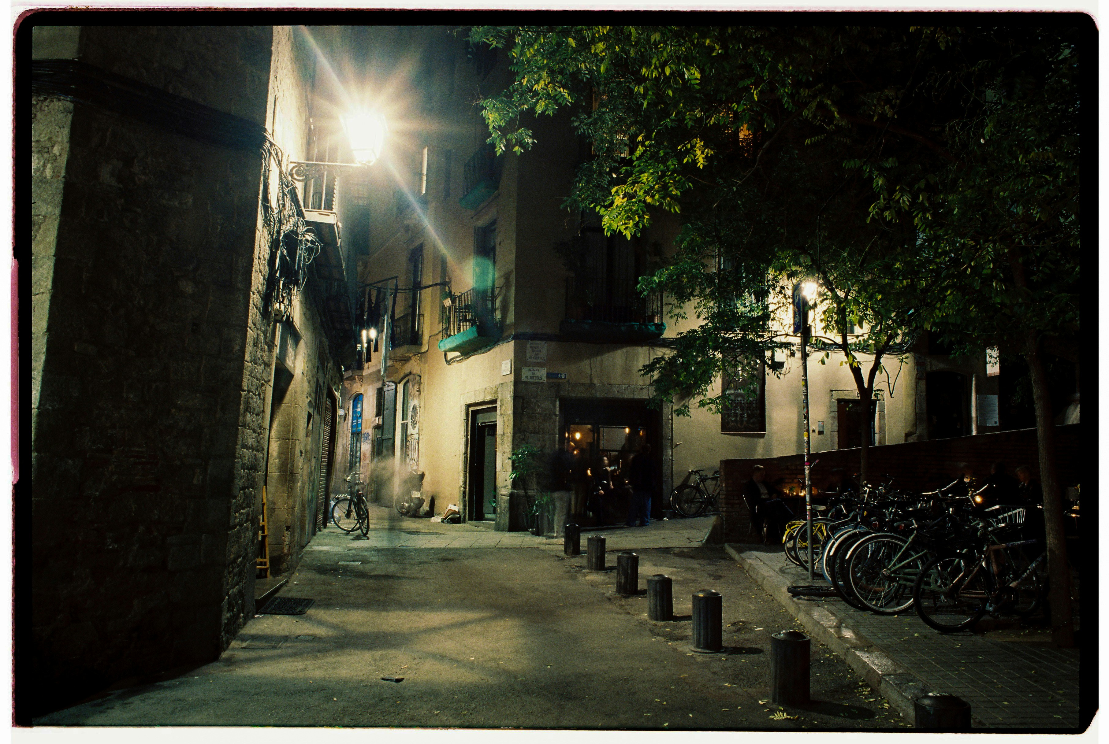 Night Alleyway in Warm Street Light