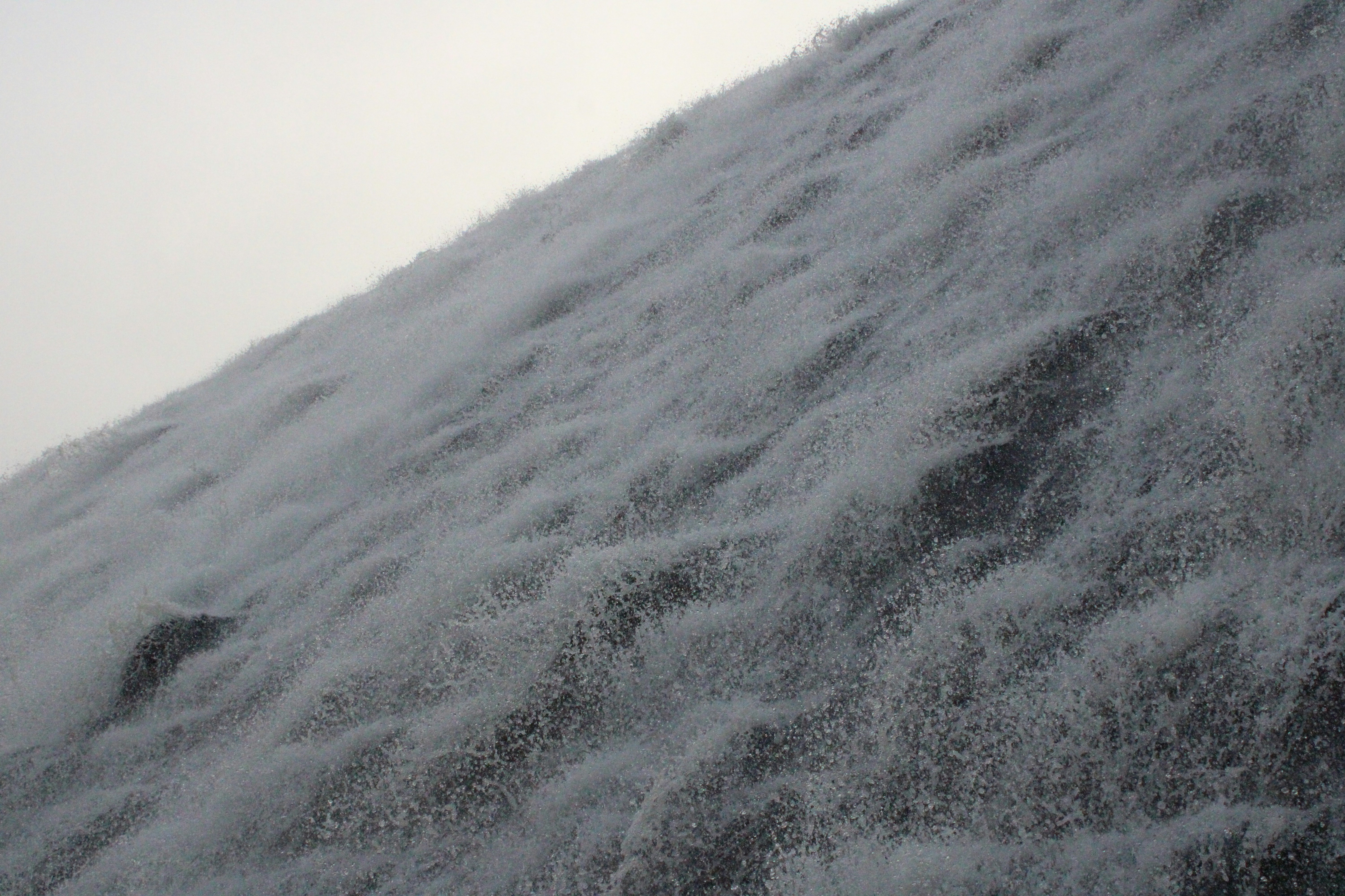 Turned Cascade: A Tilt into Icy Foam