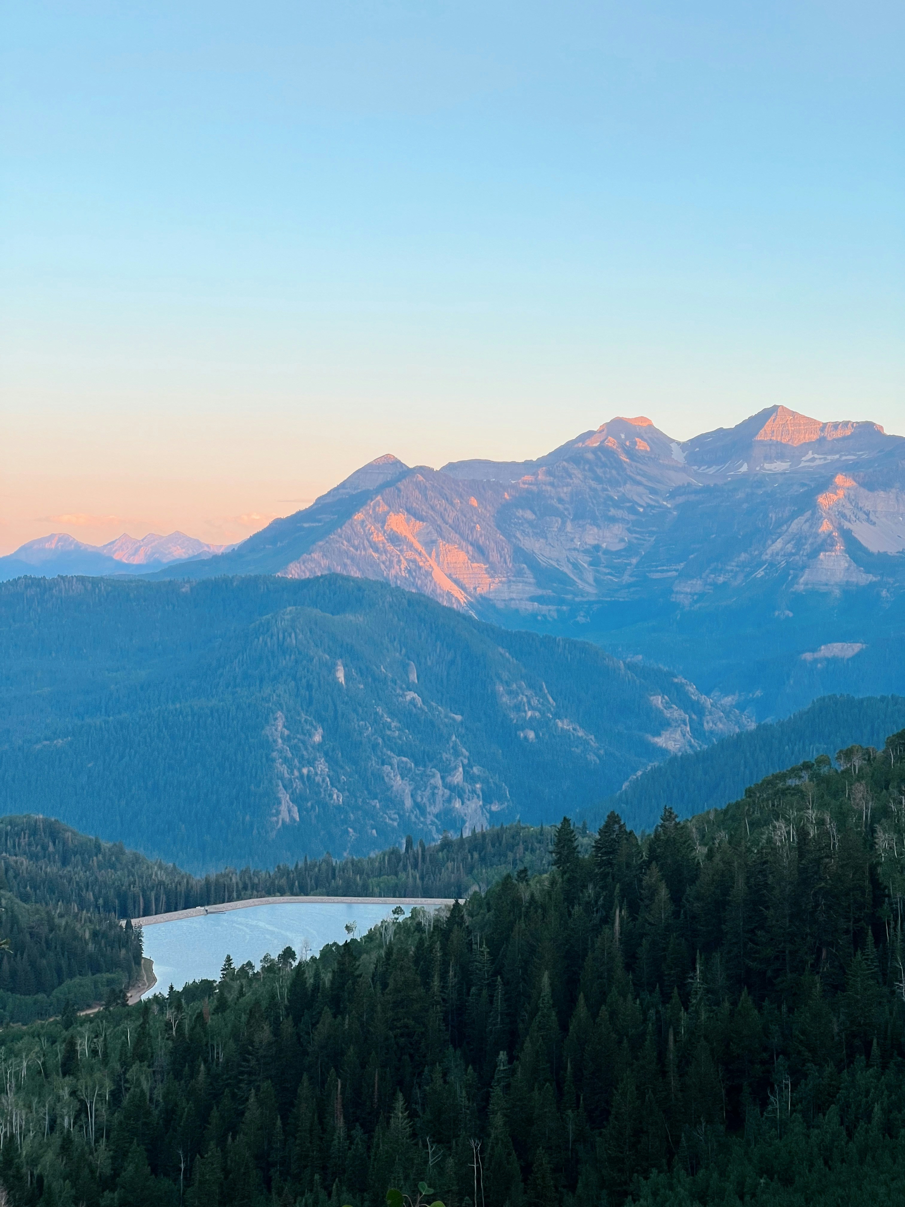 Sunlit Summit: A Quiet Range at Dusk