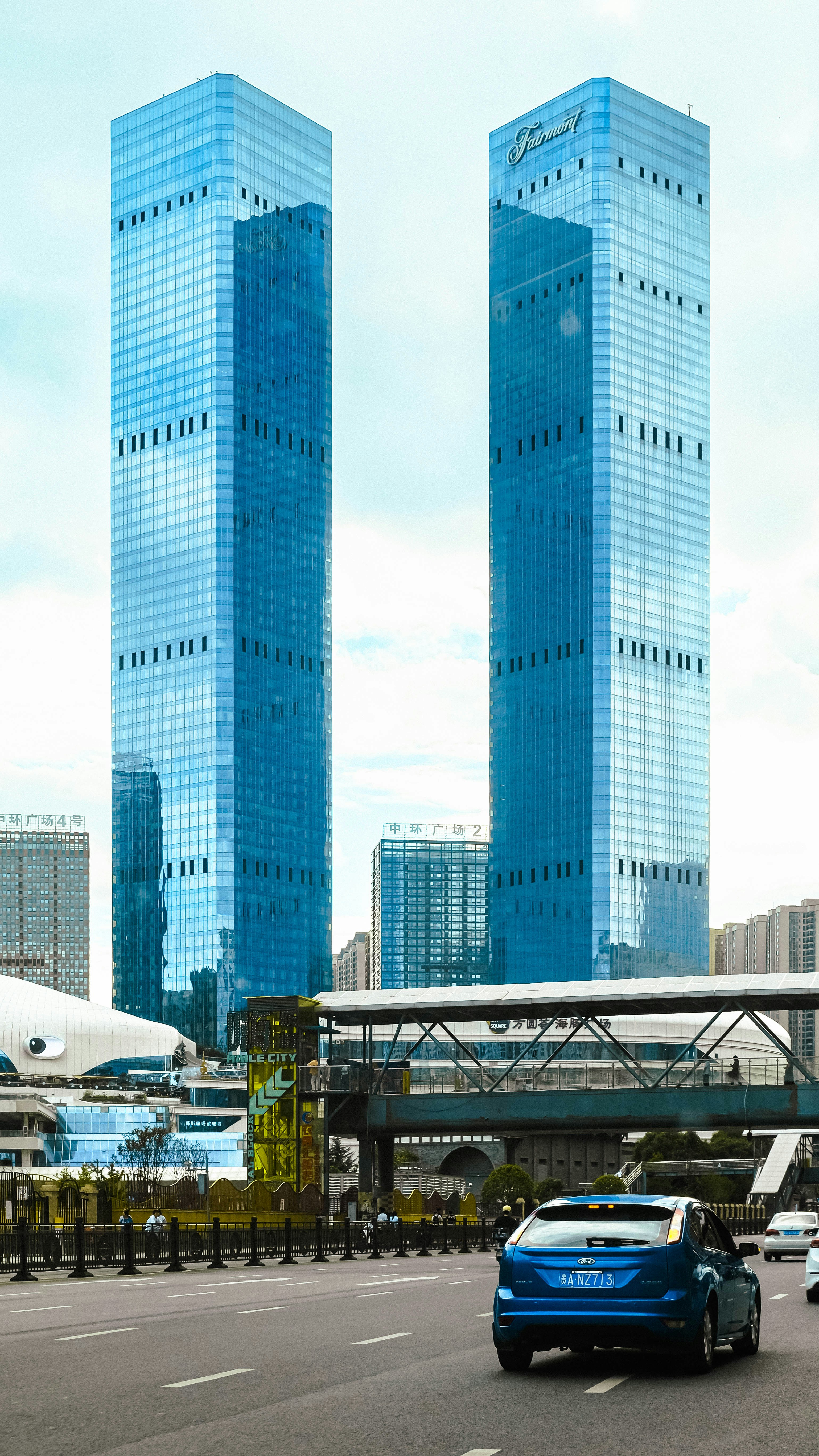 Blue Giants Over the Boulevard