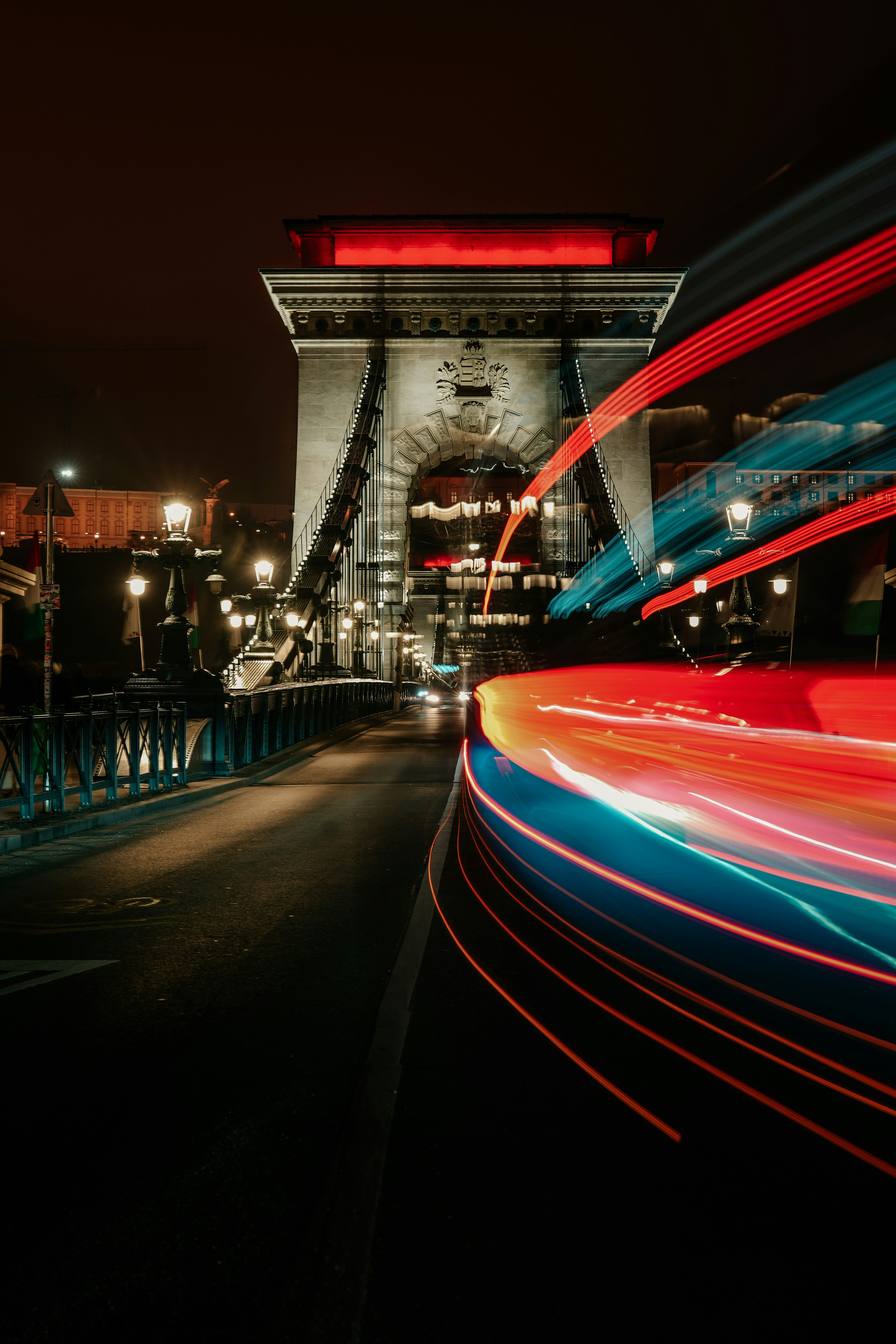 Bridge of Motion: Night Run Over the Donau