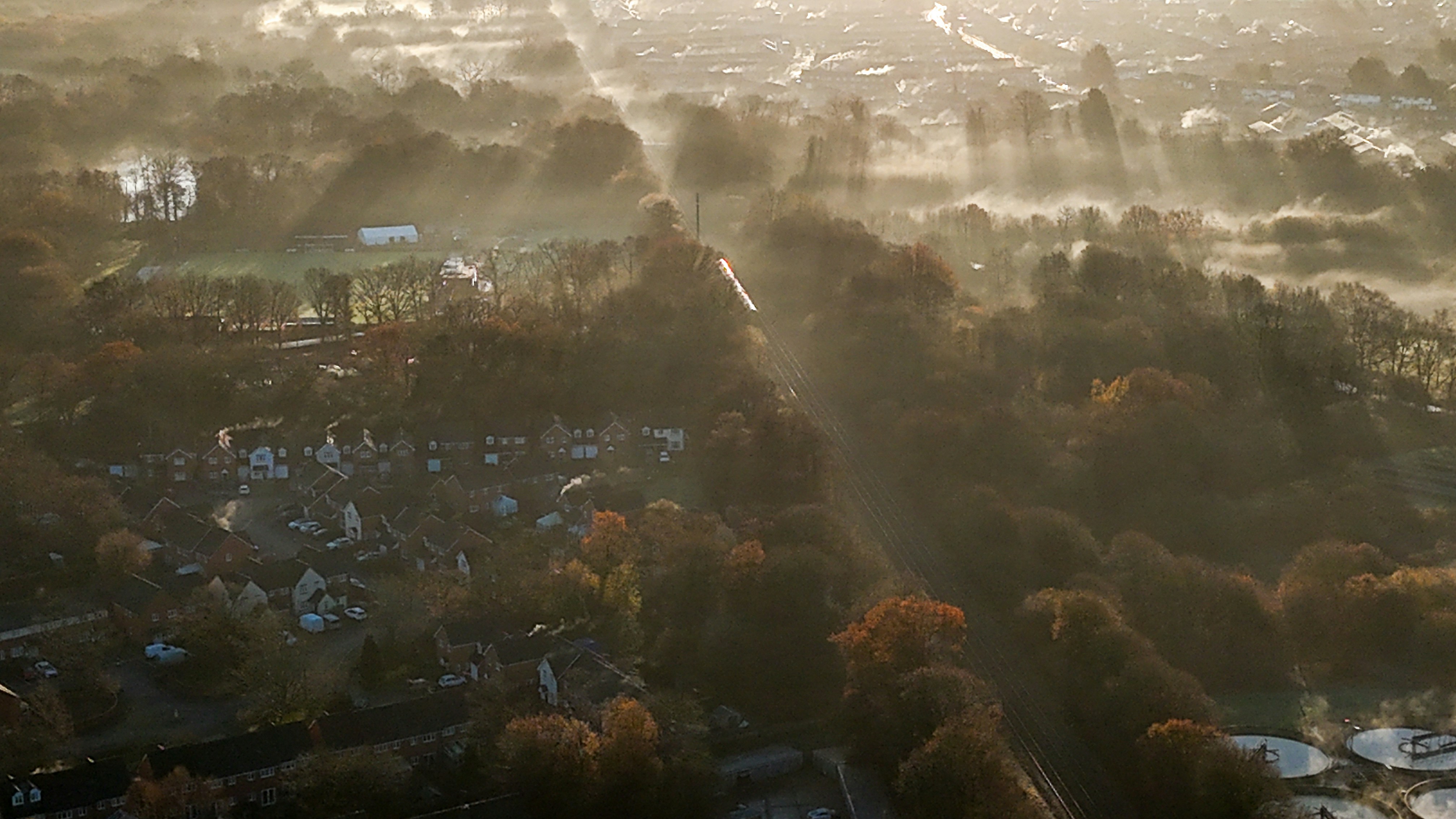 Dawn Mist over a Quiet Village