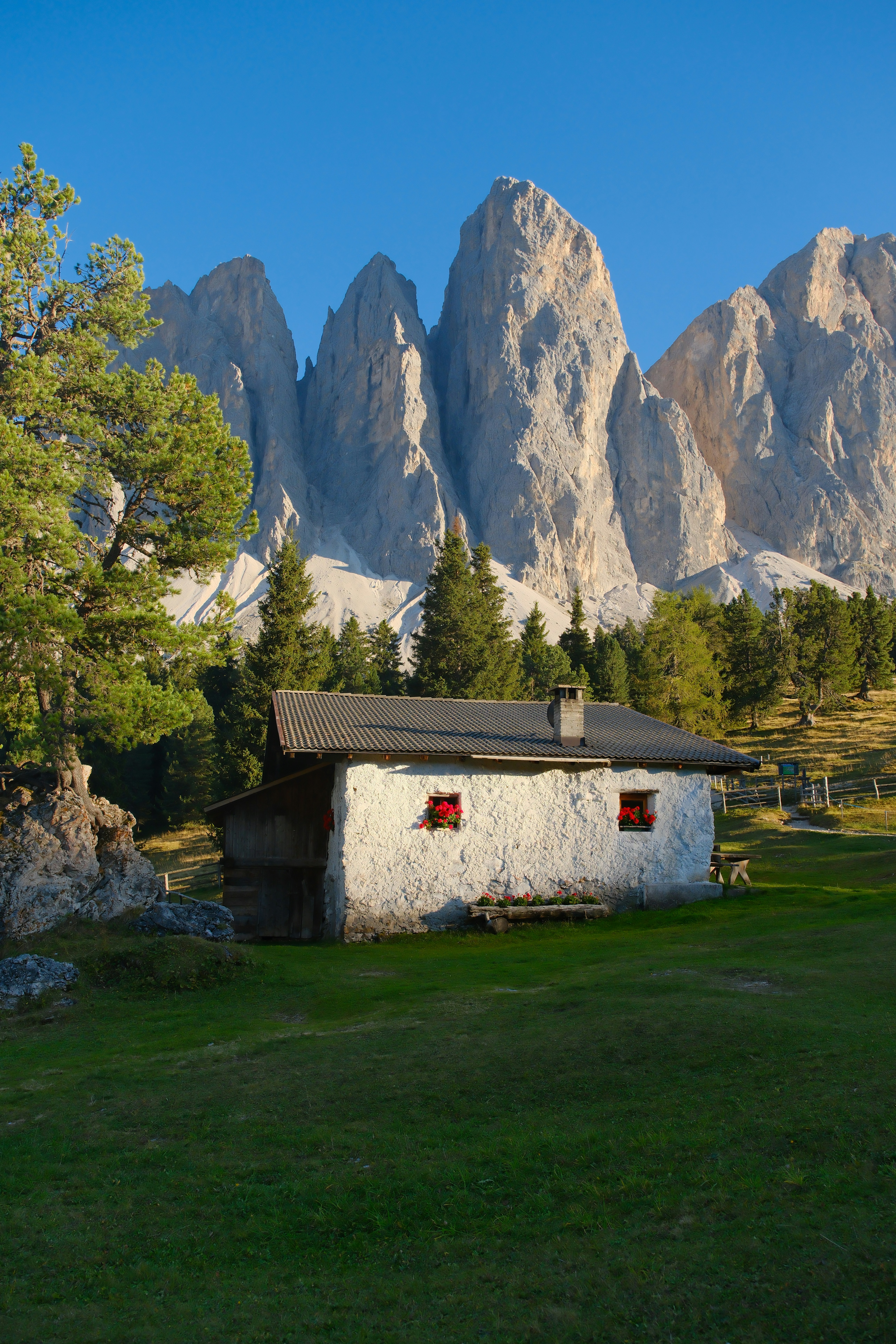 Chalet at the Foot of Towering Dolomites