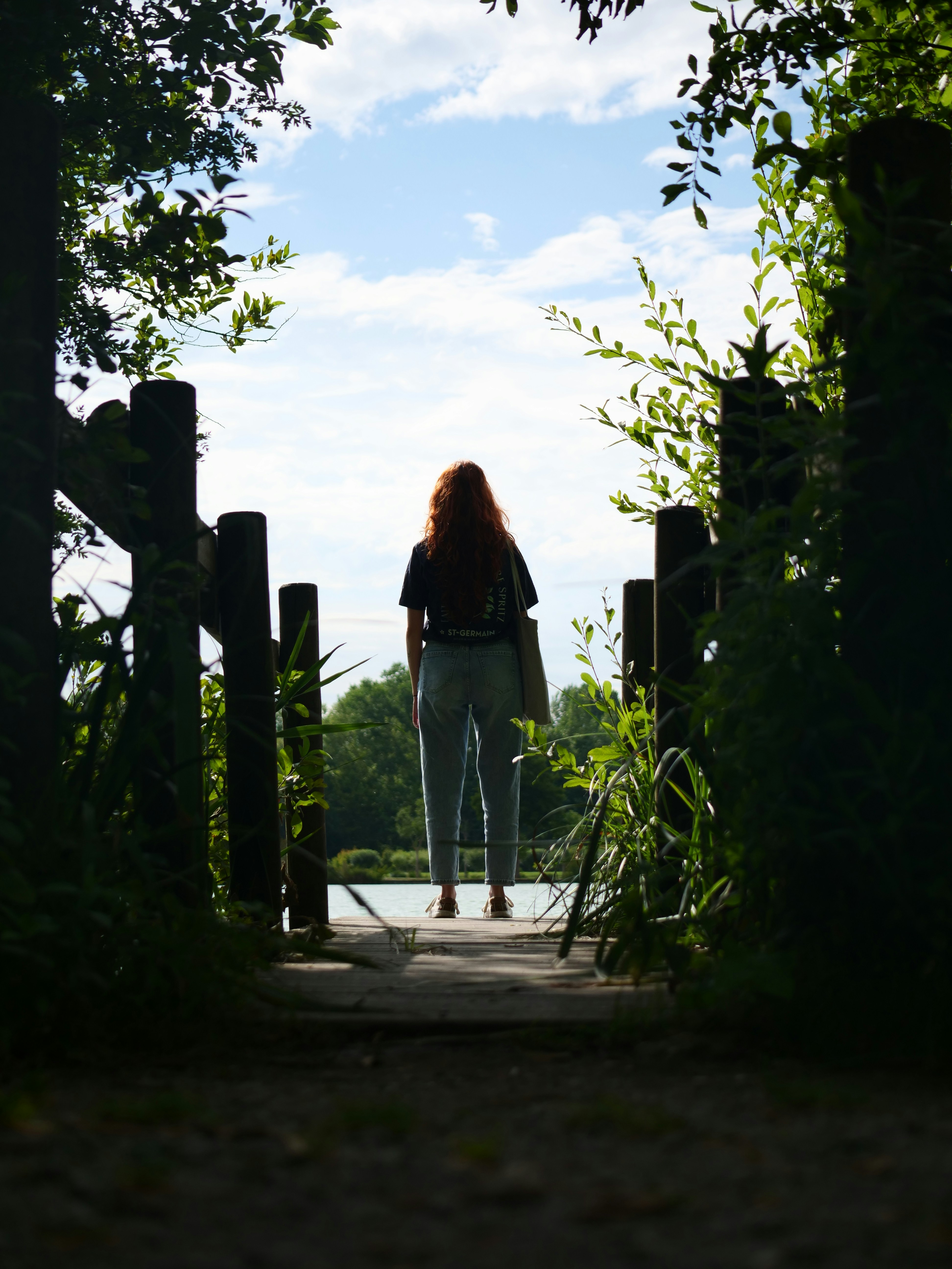 Silhouette at the End of the Dock