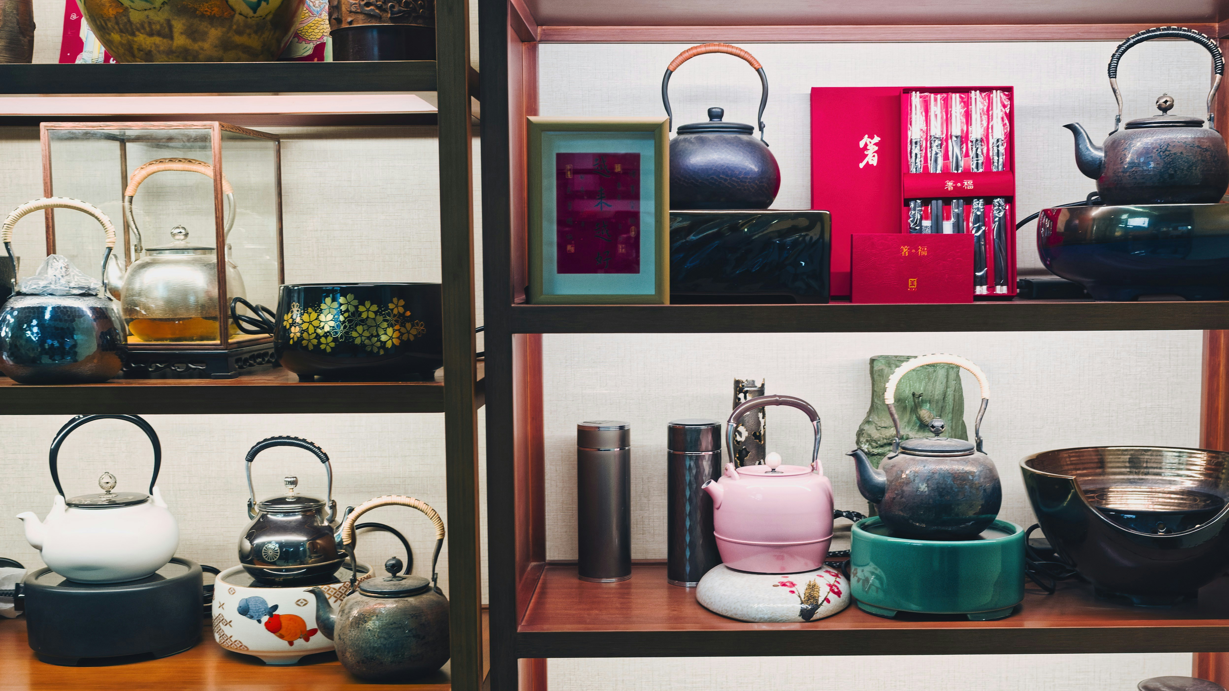 Tea Time in Tinted Shelves