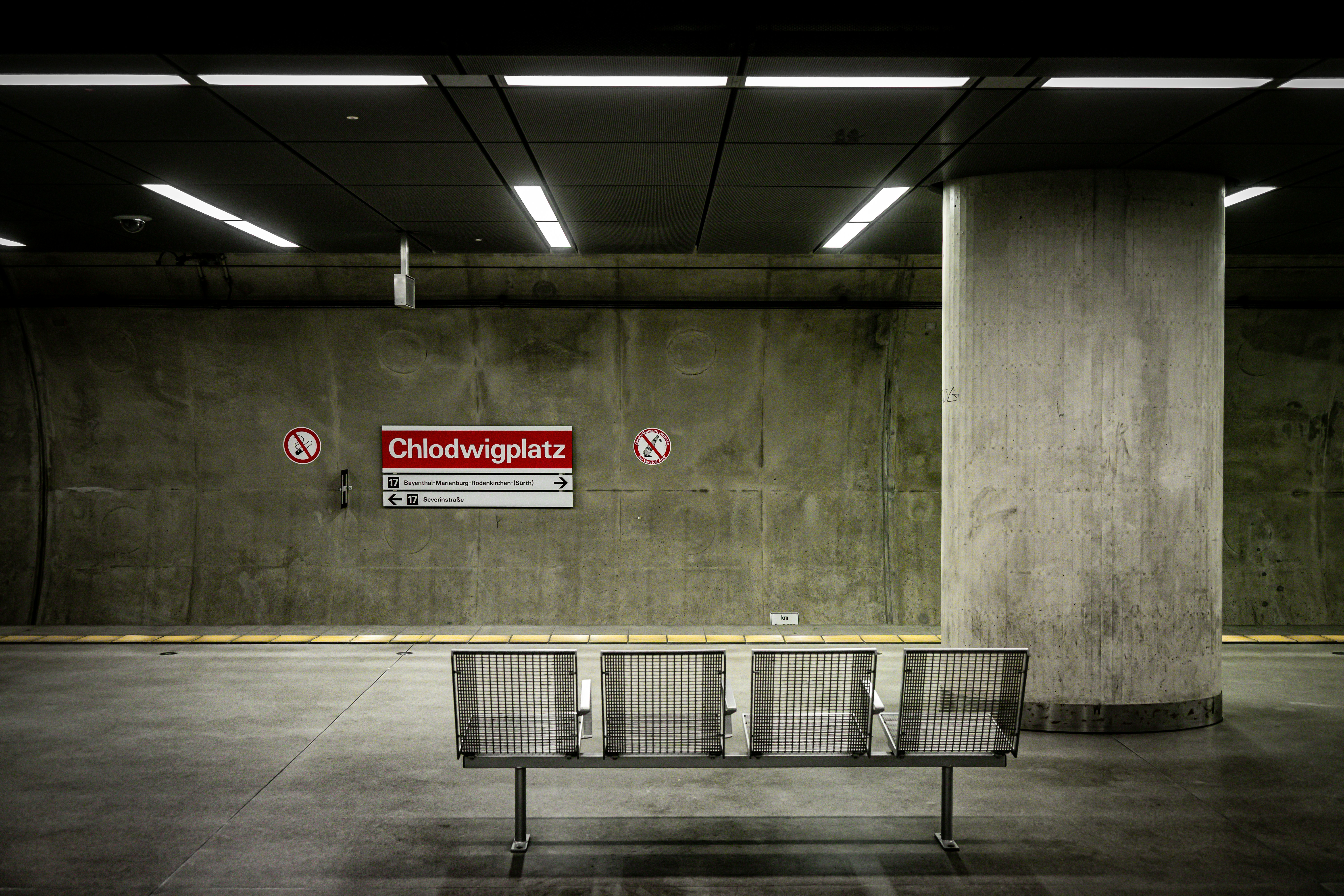 Empty Berlin Subterranean: A Quiet Moment Under the Concrete Pillar