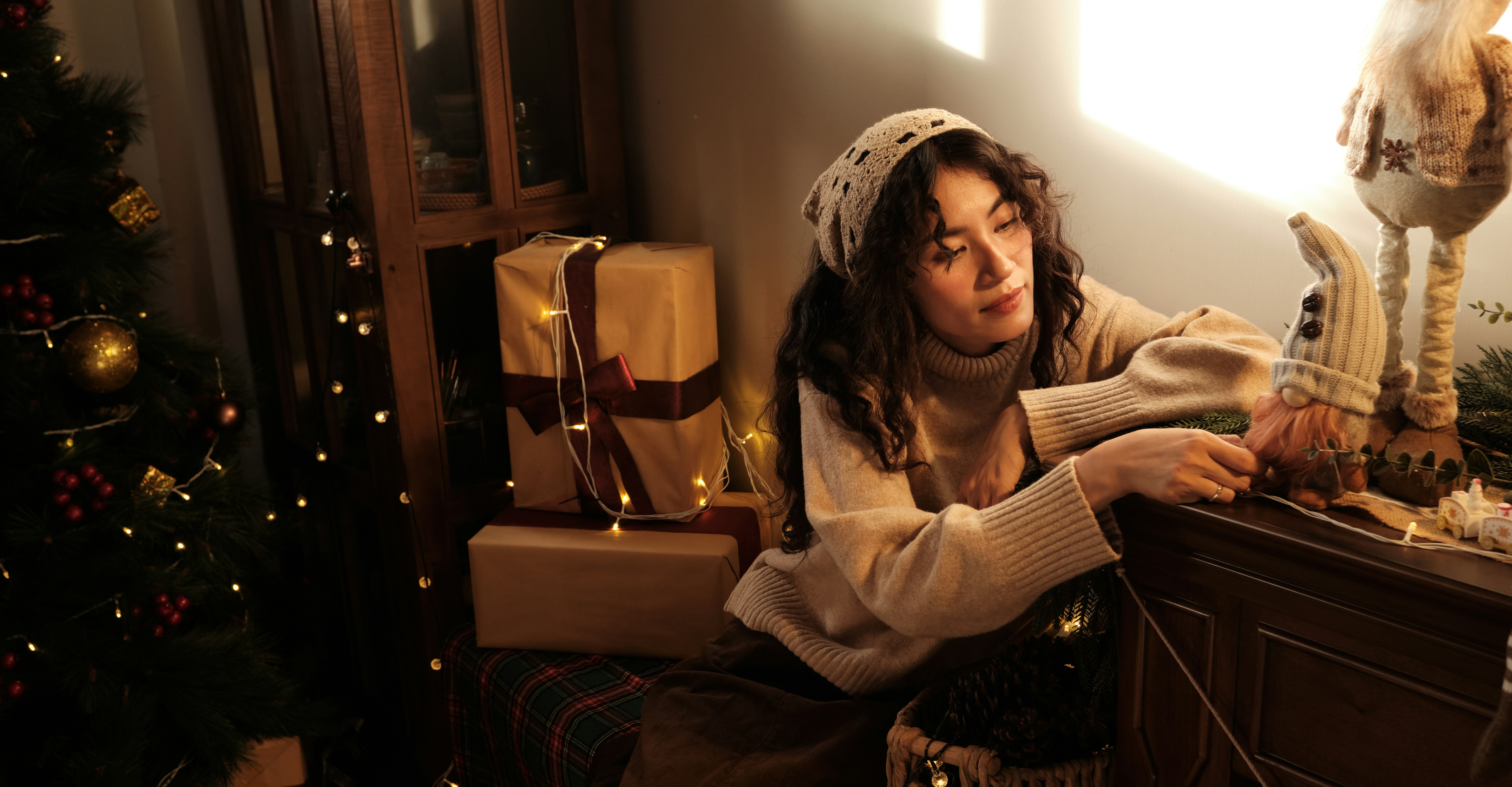 Cozy Christmas Stillness: A Quiet Moment by the Fireplace