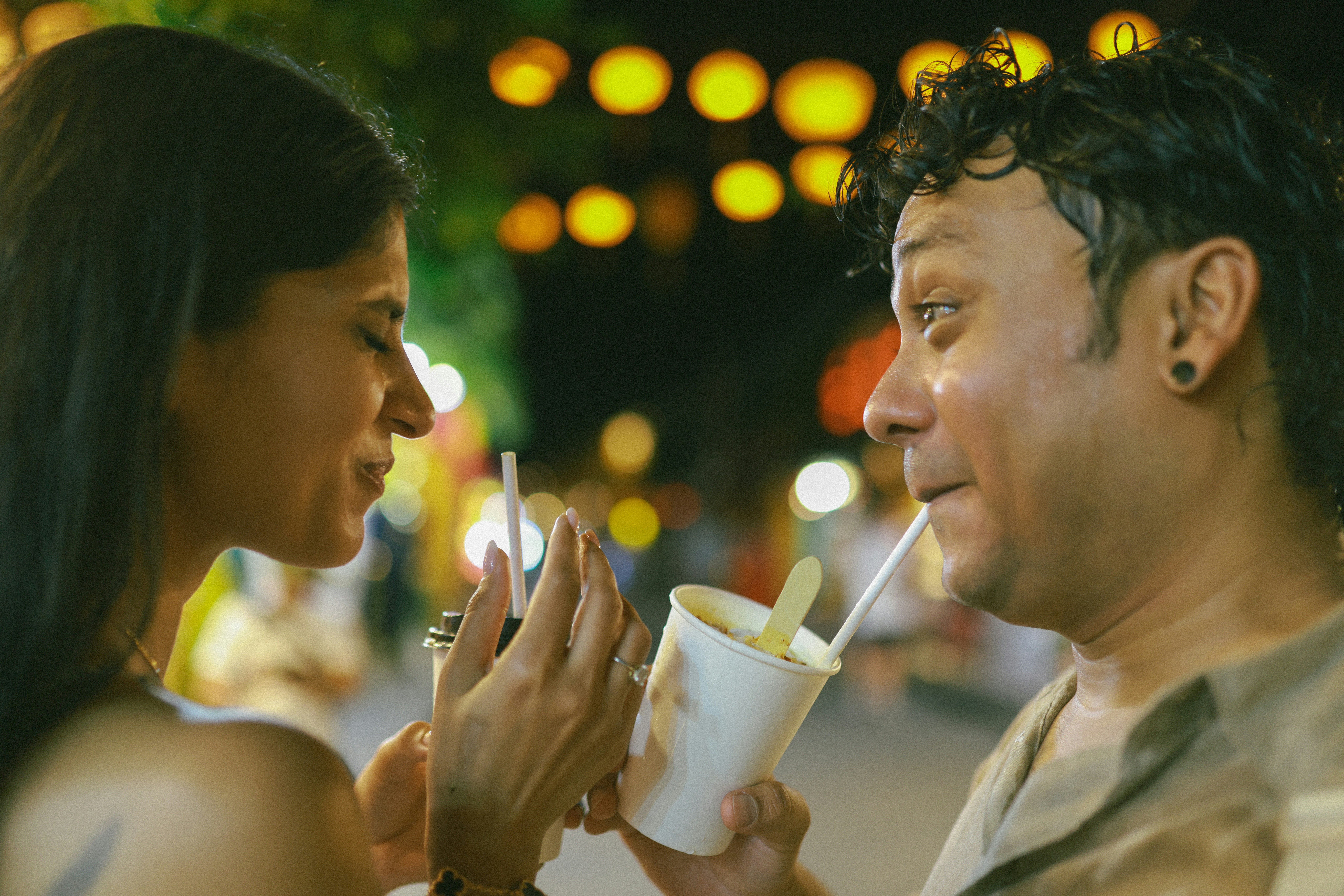 Close Gaze Over Shared Cup