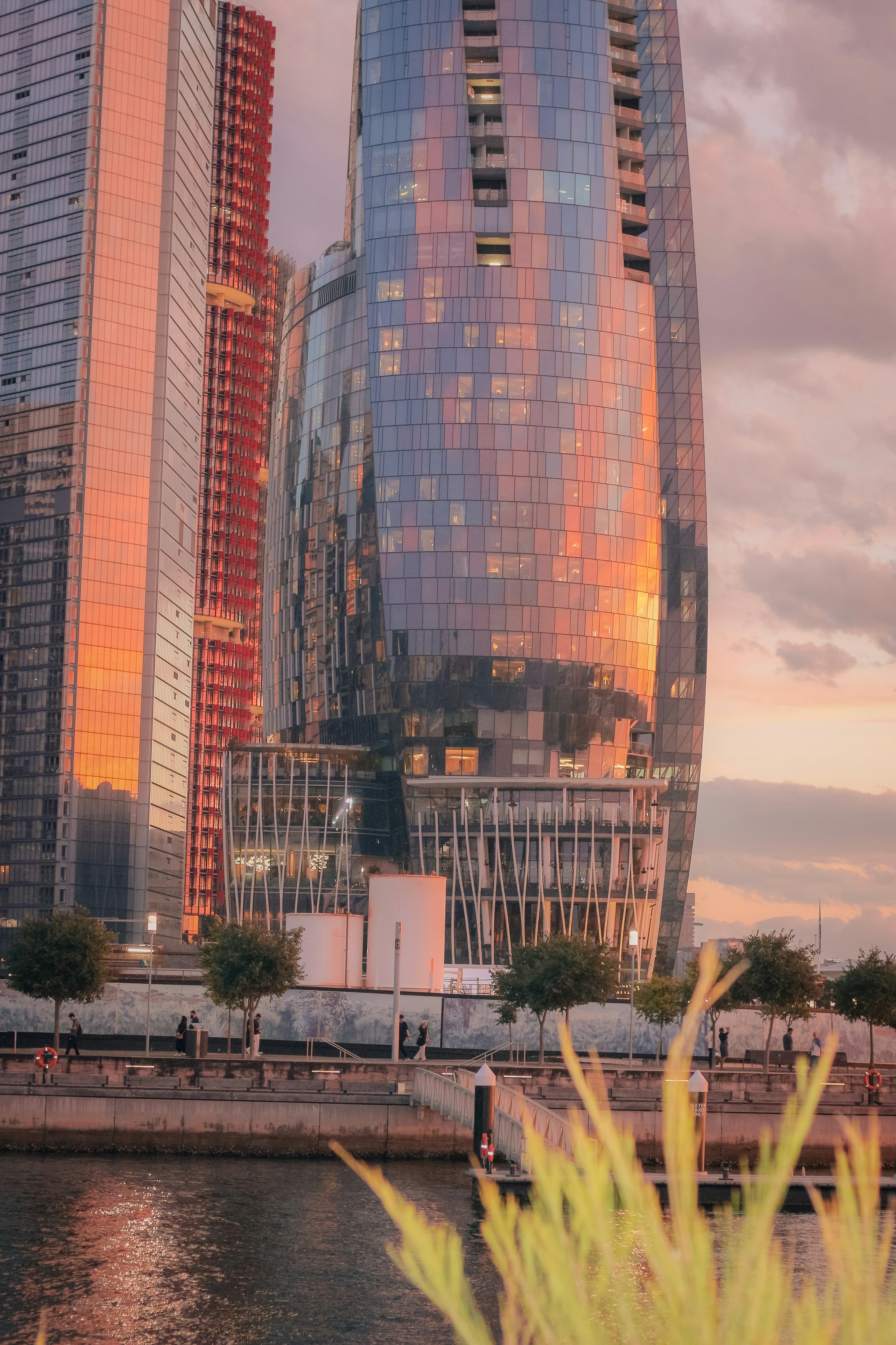 Glass Titan at Sunset Quay